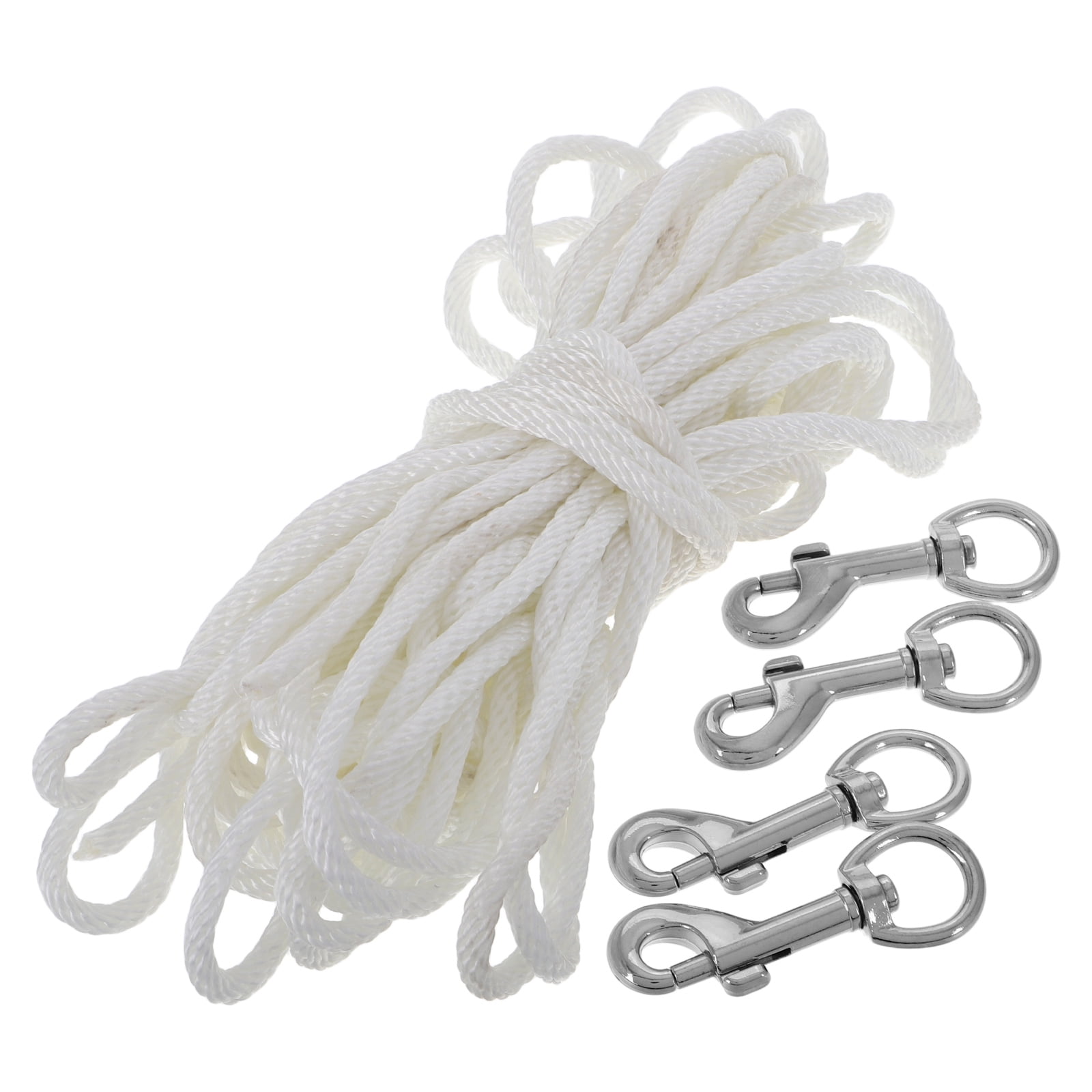 OUNONA Flag Rope and Clips Kit Flagpole Hardware Heavy Duty Wire Socket ...