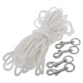 OUNONA Flag Rope and Clips Kit Flagpole Hardware Heavy Duty Wire Socket ...