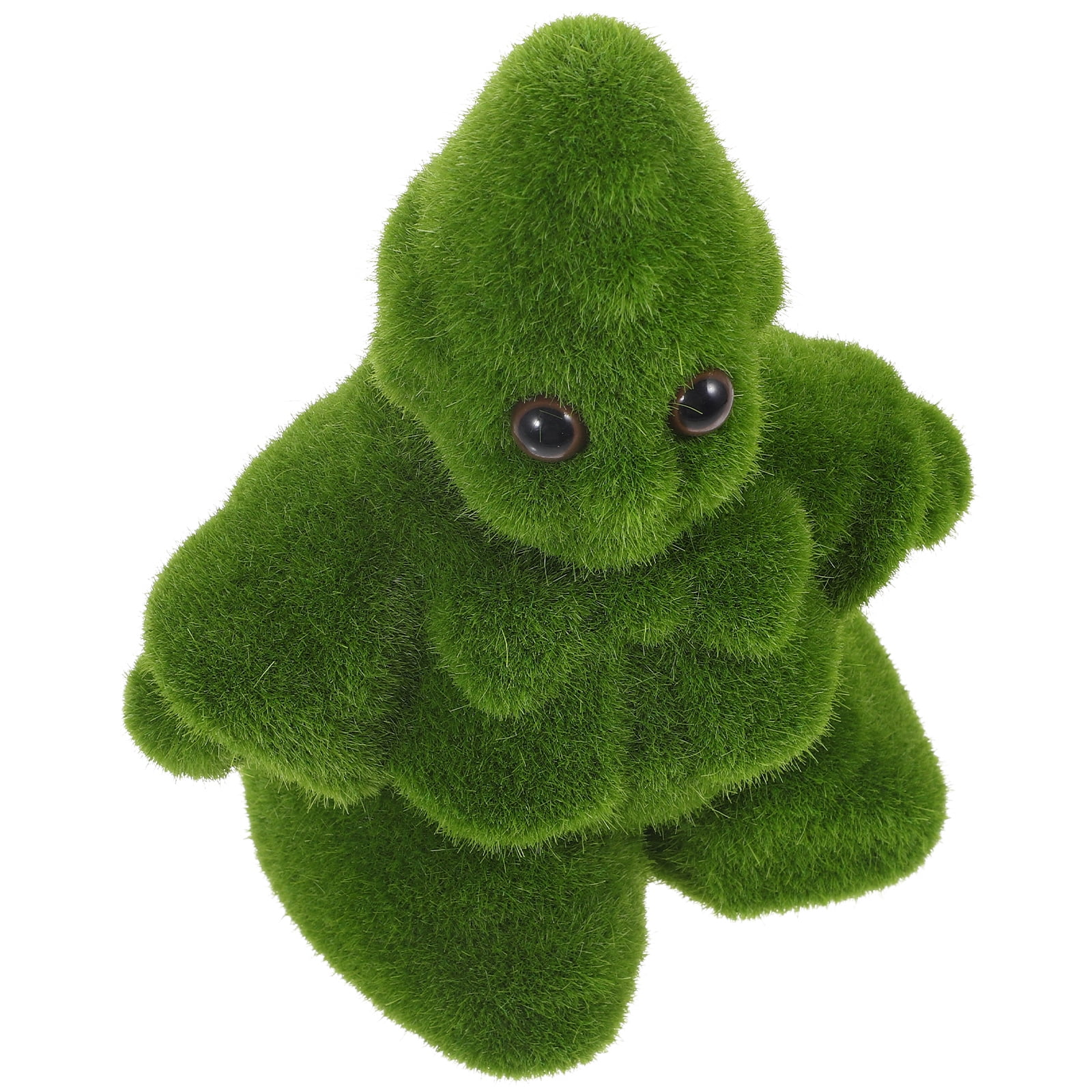 OUNONA Flocked Sculpture Grass Dog Statue Simulated Moss Flocking ...