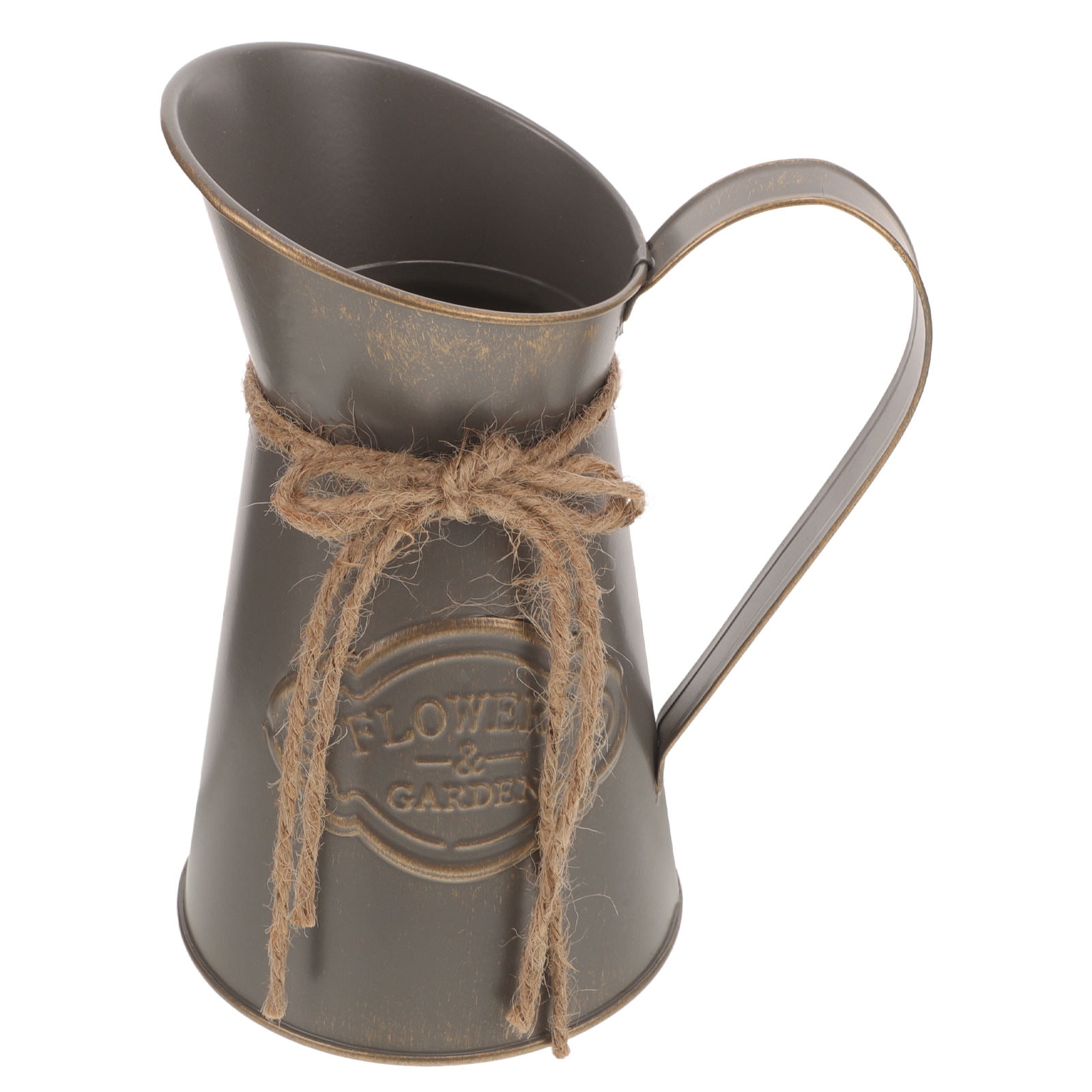 OUNONA Flower Bucket Rustic Decorative Desktop Flower Bucket Flower ...