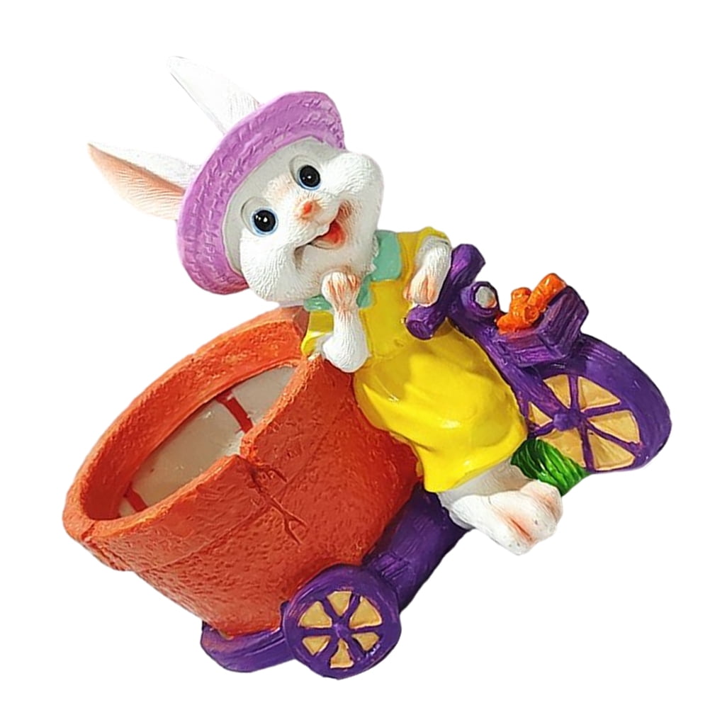 OUNONA Flower Garden Pot for Plants Rabbit Succulent Planter Resin ...