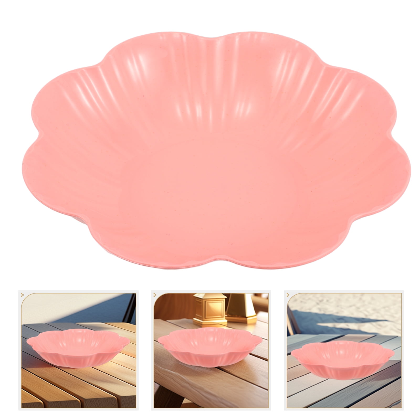 OUNONA Flower Shaped Fruit Tray Tea Party Trays Plastic Serving Tray ...