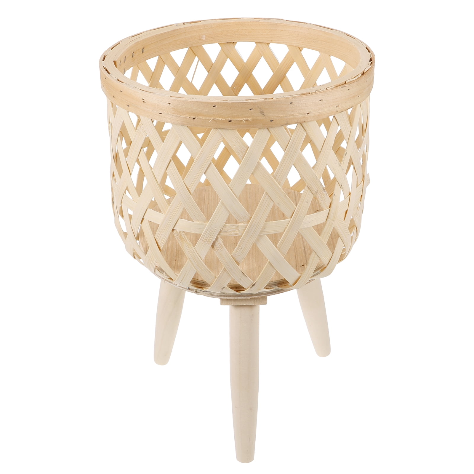 OUNONA Flower Stand Open Front Basket Seagrass Planter Brackets Pot ...