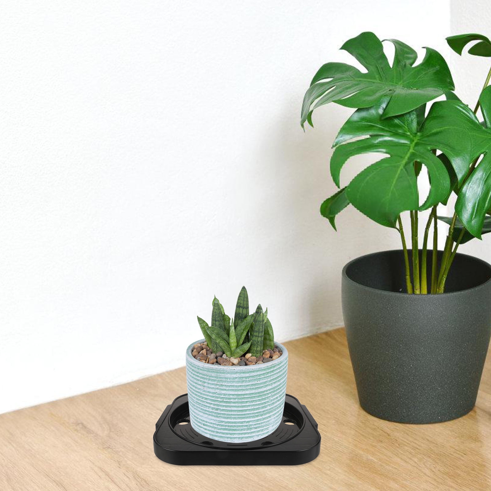 OUNONA Flowerpot Holder With Wheels Gas Cylinder Tray With Wheels ...