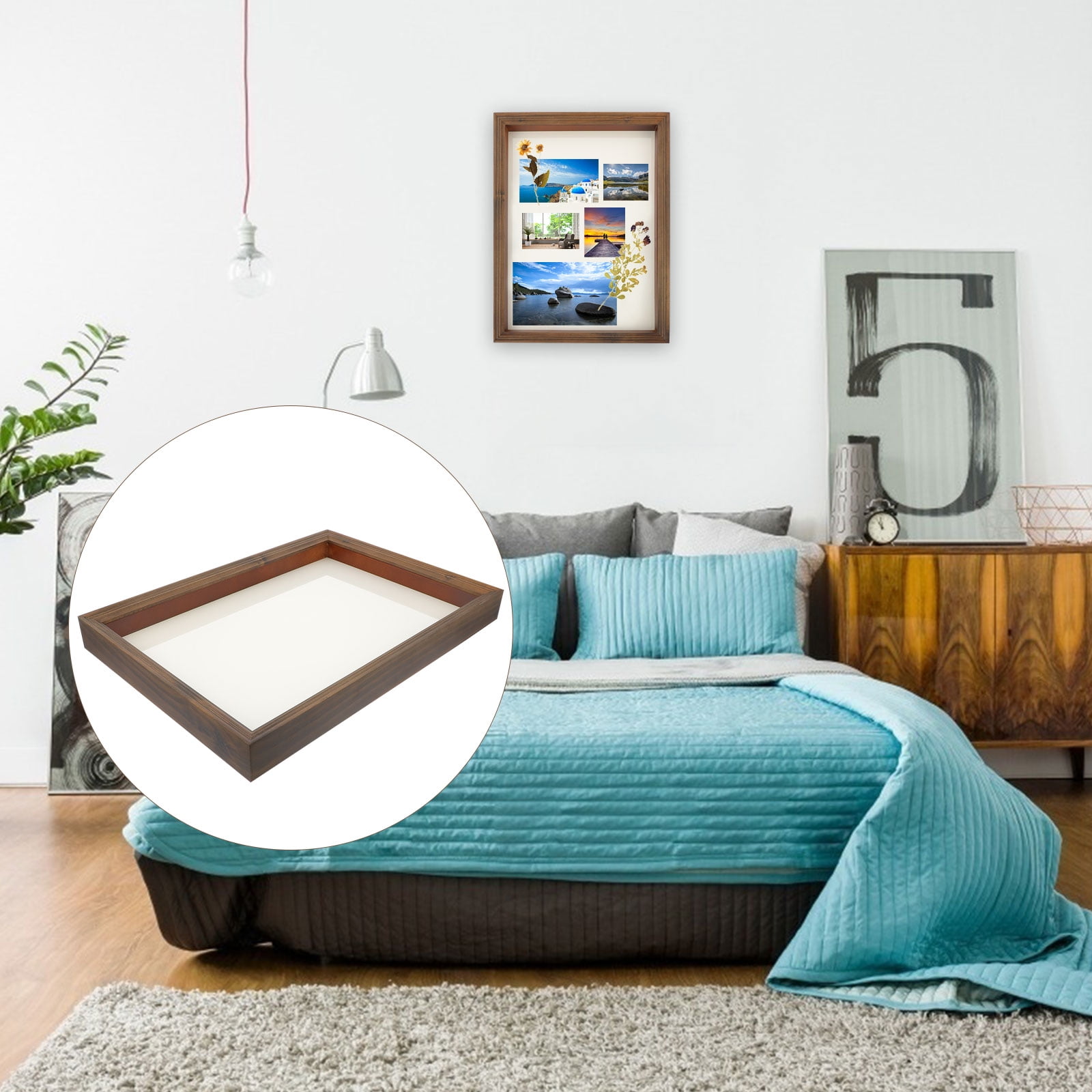 OUNONA Flowers Shadow Boxes Display Cases Frame Shadowbox Large Office Coffee - Walmart.com