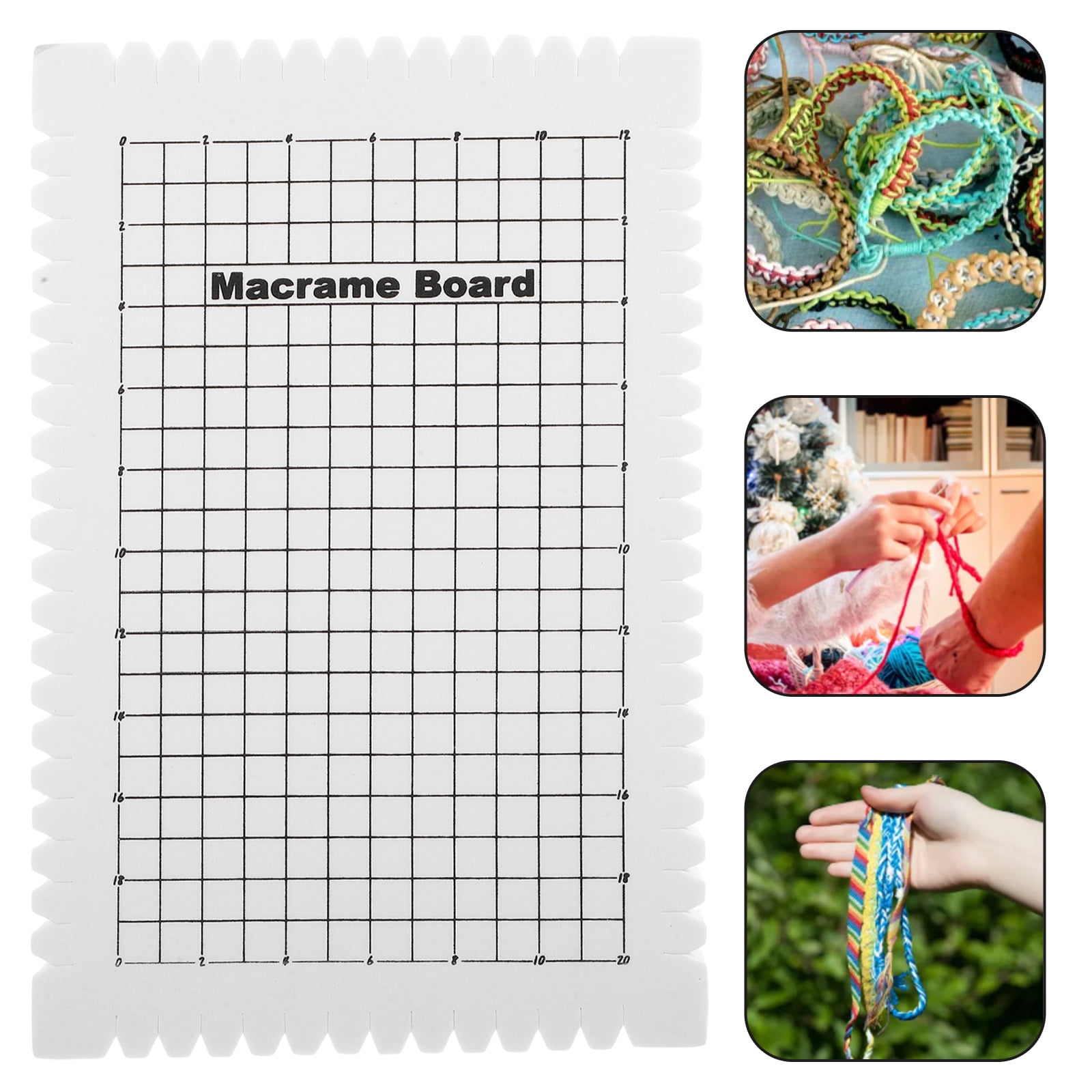 OUNONA Foam Board Macrame Board Knotting Craft Board For Measuring ...
