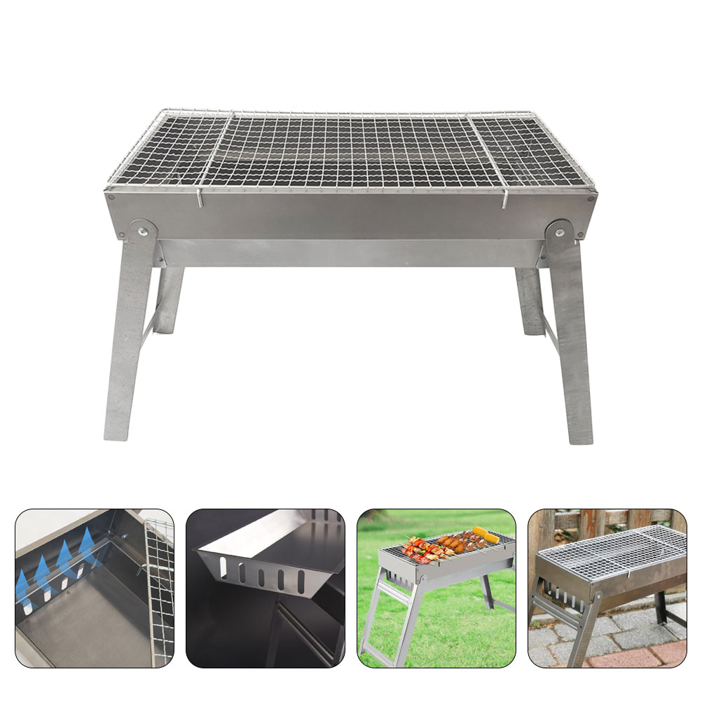 OUNONA Folding Barbecue Grill Camping Barbecue Stove Folding Barbecue ...