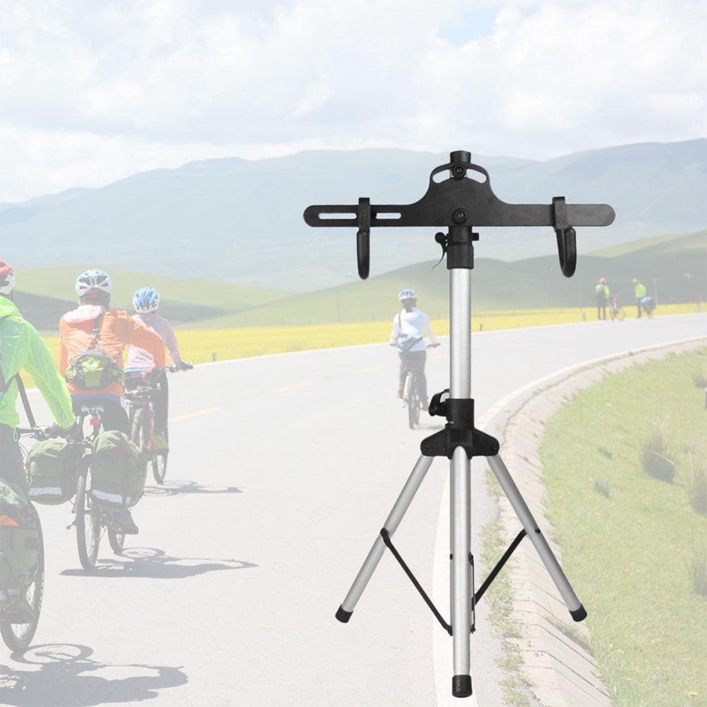 OUNONA Folding Telescopic Mountain Bike Maintenance Stand Rack Three ...