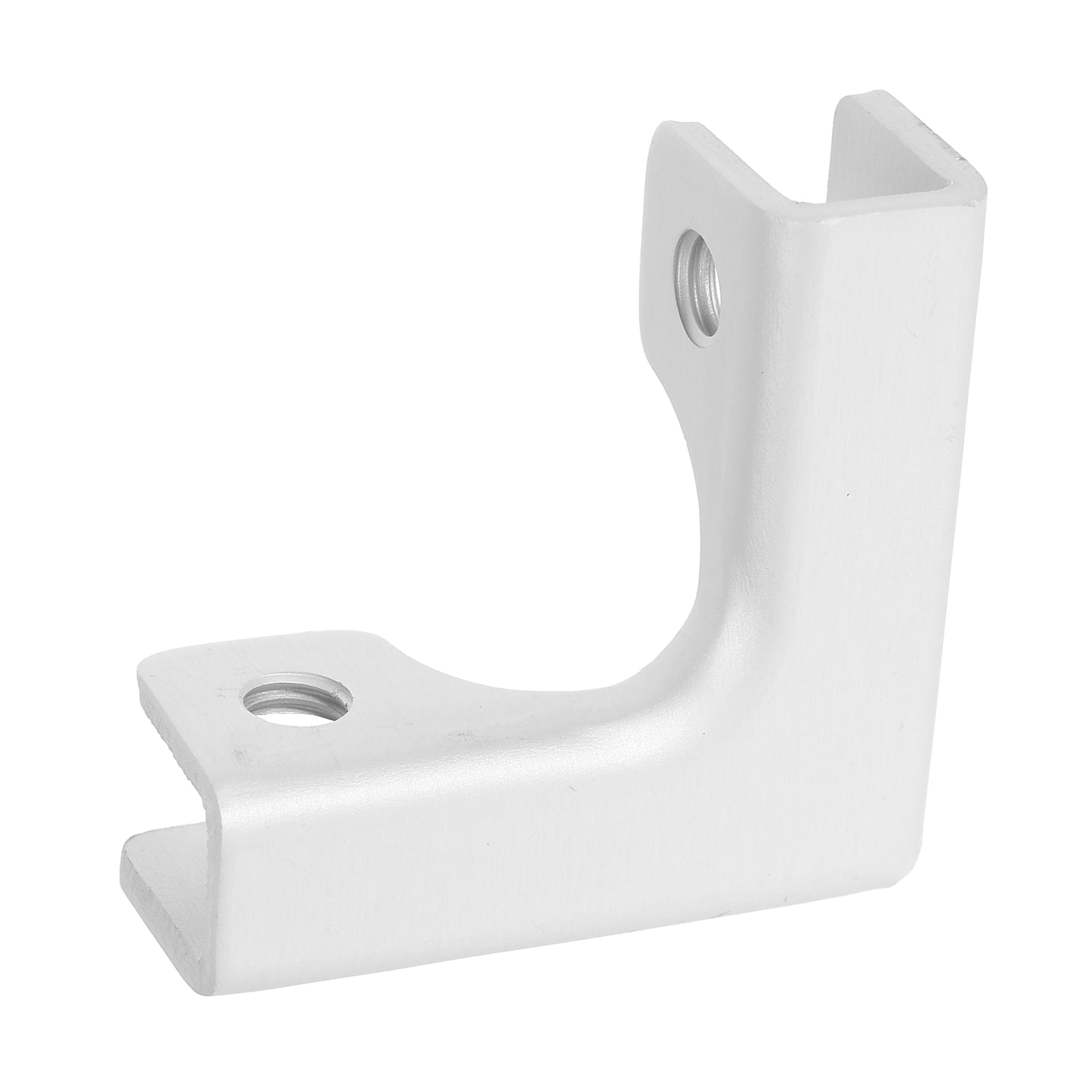 OUNONA Frameless Glass Clamp Shape Metal Partition Support Clip Silver ...