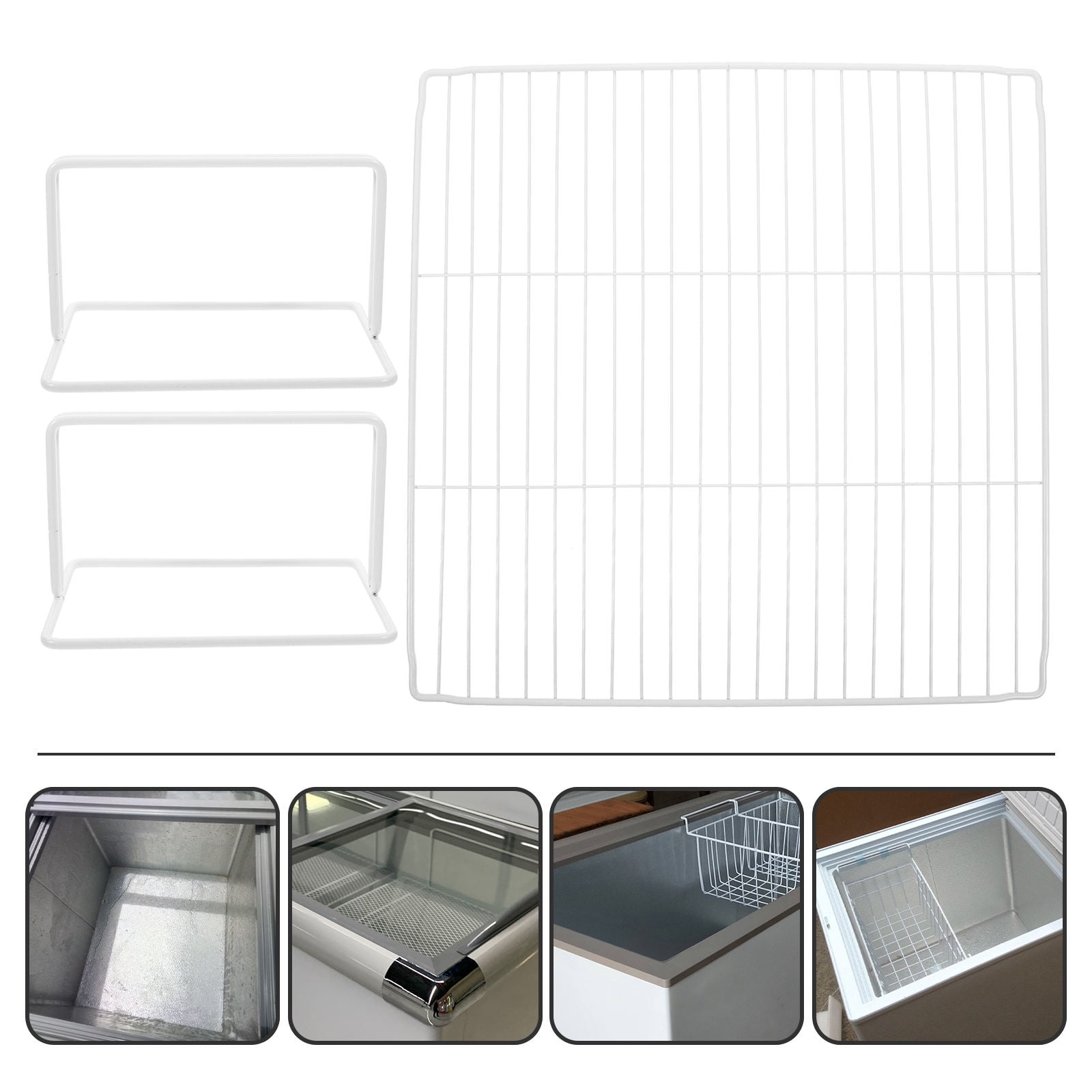 WEAVILUX Shelf Dividers for Wire Shelves White 1Pcs 14.2X13.8X3.9in ...