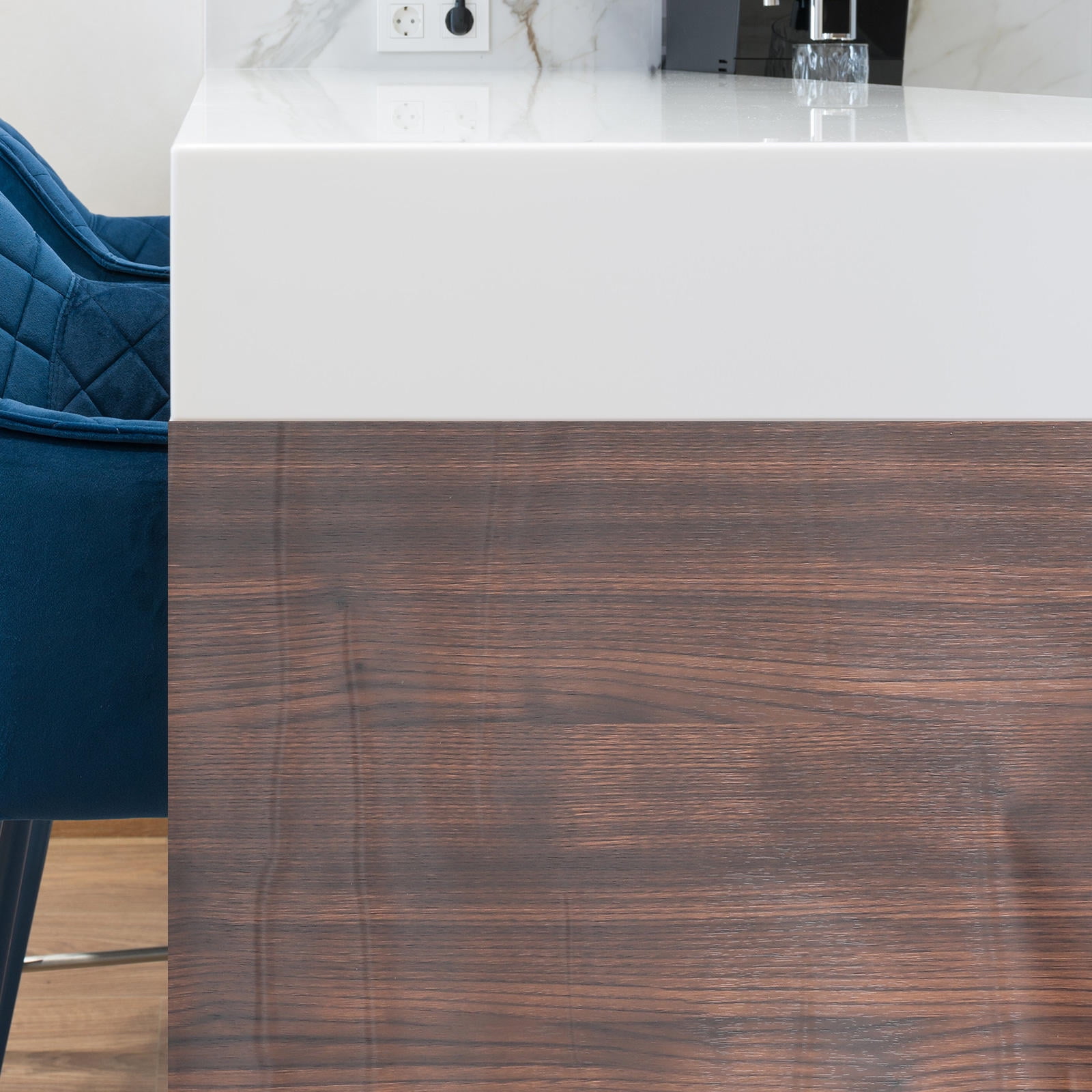 OUNONA Furniture Wood Grain Stickers Versatile Wallpaper Rustic Decor ...