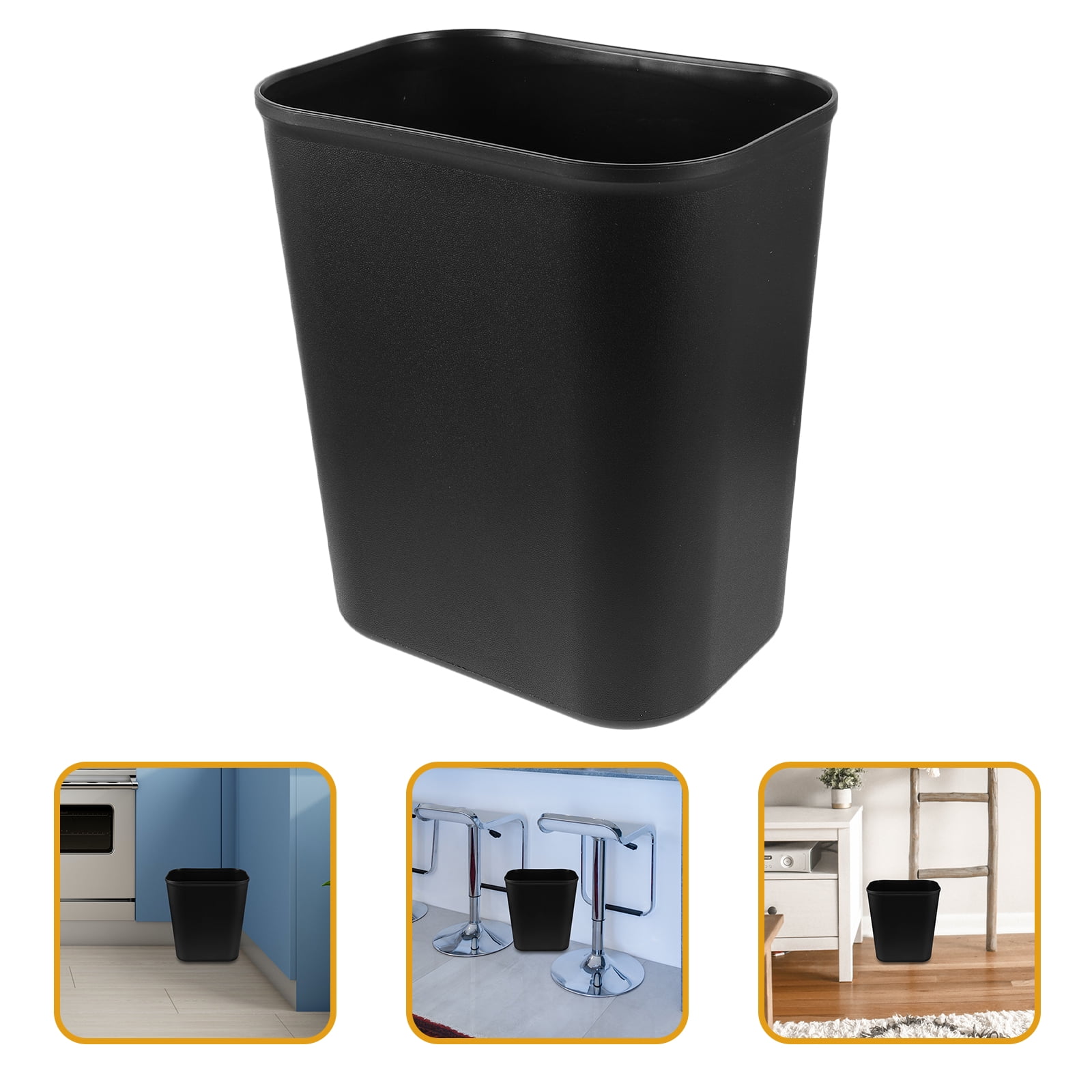 OUNONA Garbage Can College Dorm Trash Can 15-liter Office Garbage Can ...
