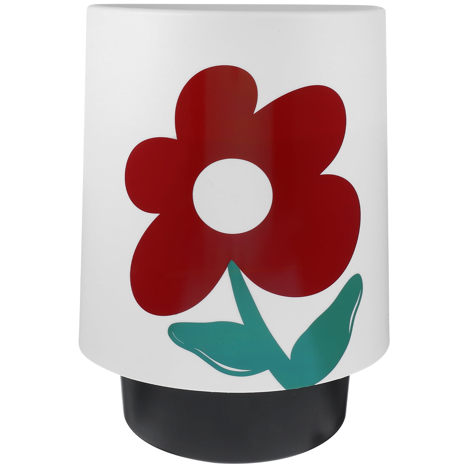 OUNONA Garbage Container Trash Can Flower Garbage Bin Double-layer ...