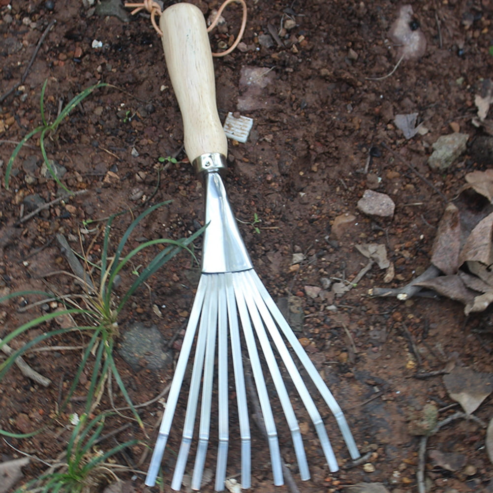 OUNONA Garden Hand Rake for Plant Use Made of Synthetic Material Small ...