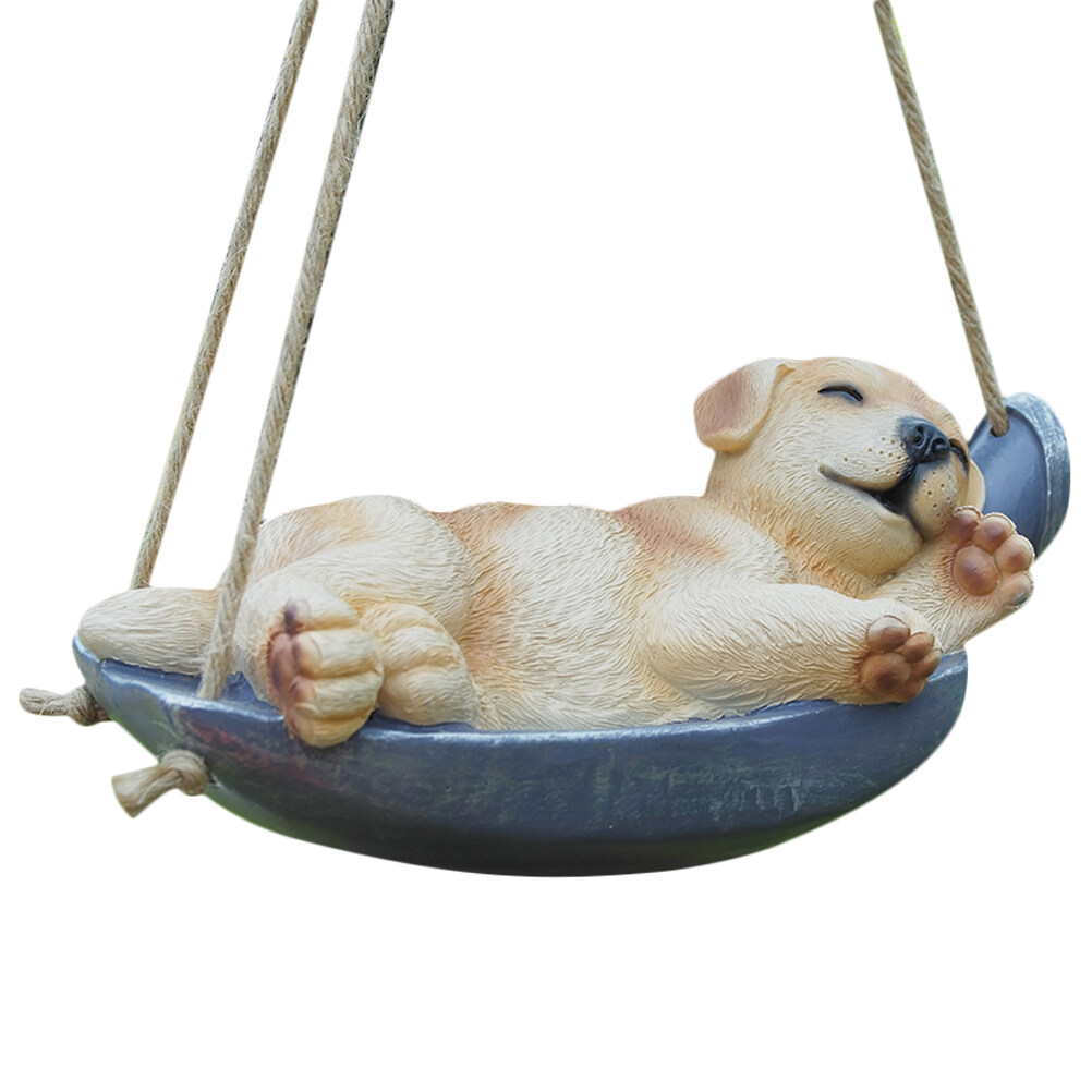 OUNONA Garden Resin Rabbit Figurine, Outdoor Garden Statue Rabbit Lying ...