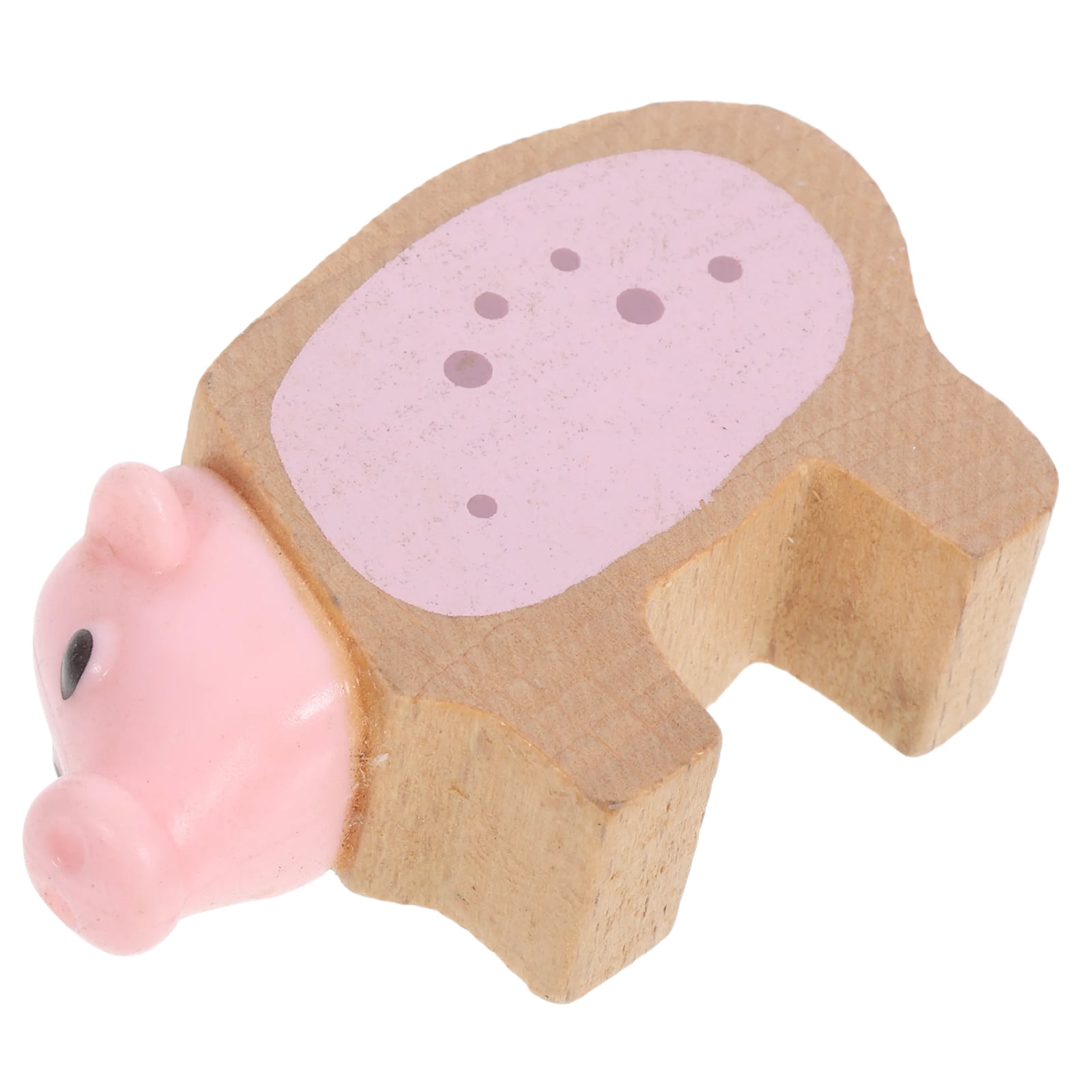 OUNONA 1Set Miniature Pig Statue Wooden Plastic Small Pig Shape Farm ...