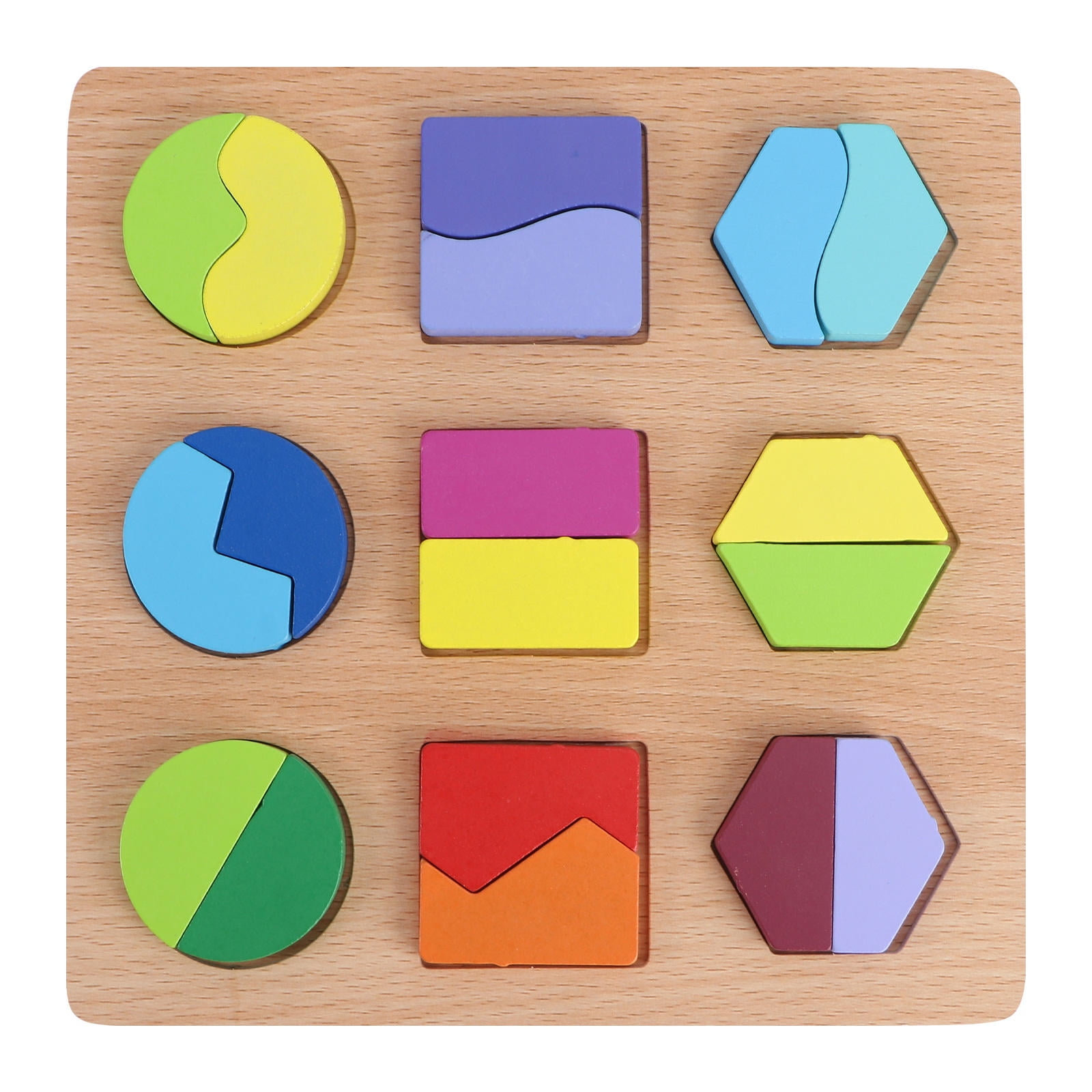 OUNONA Geometry Puzzles for Kids Playing with Assorted Color Plastic ...