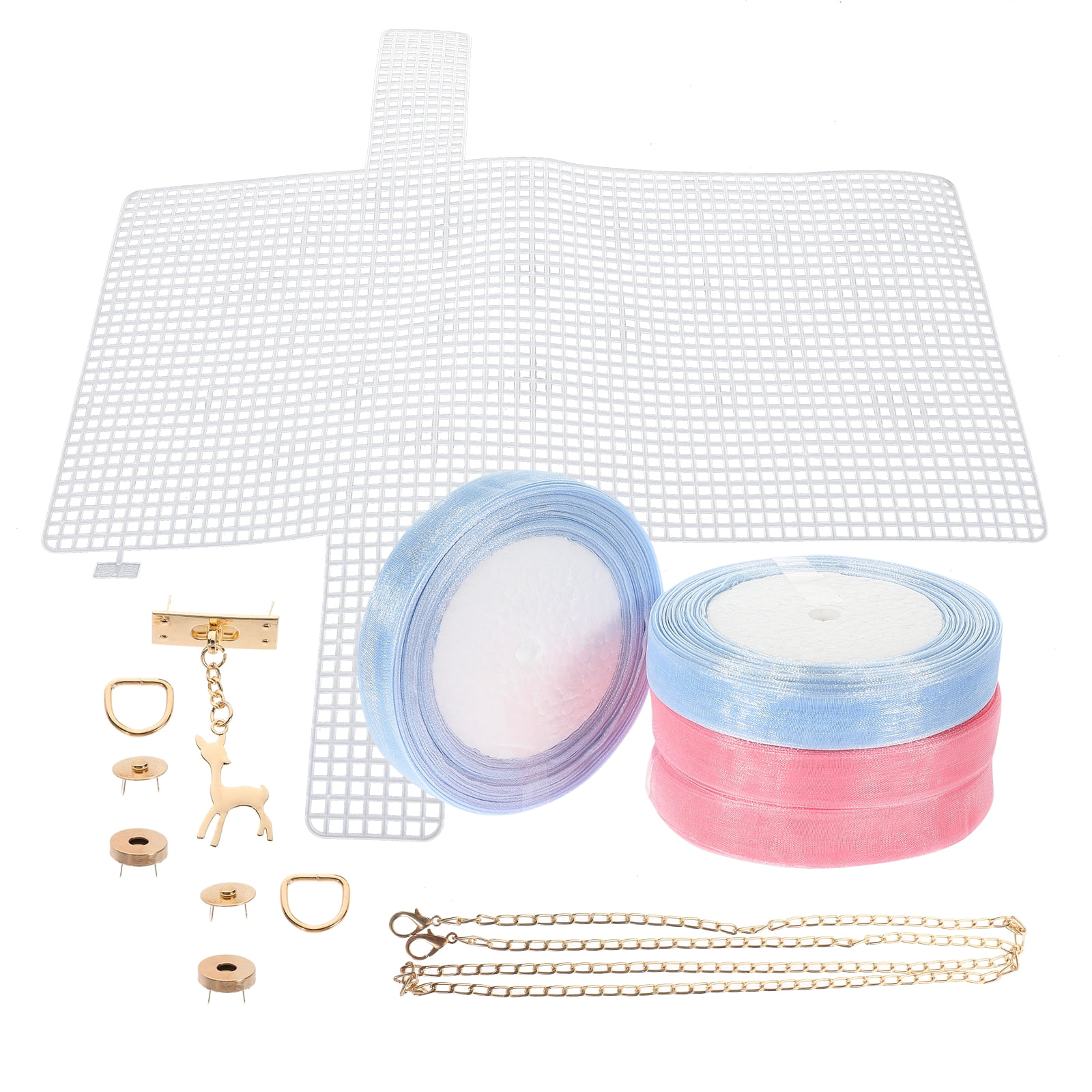 OUNONA 1 Set of DIY Bag Making Set with Yarn and Alloy for Beginners ...