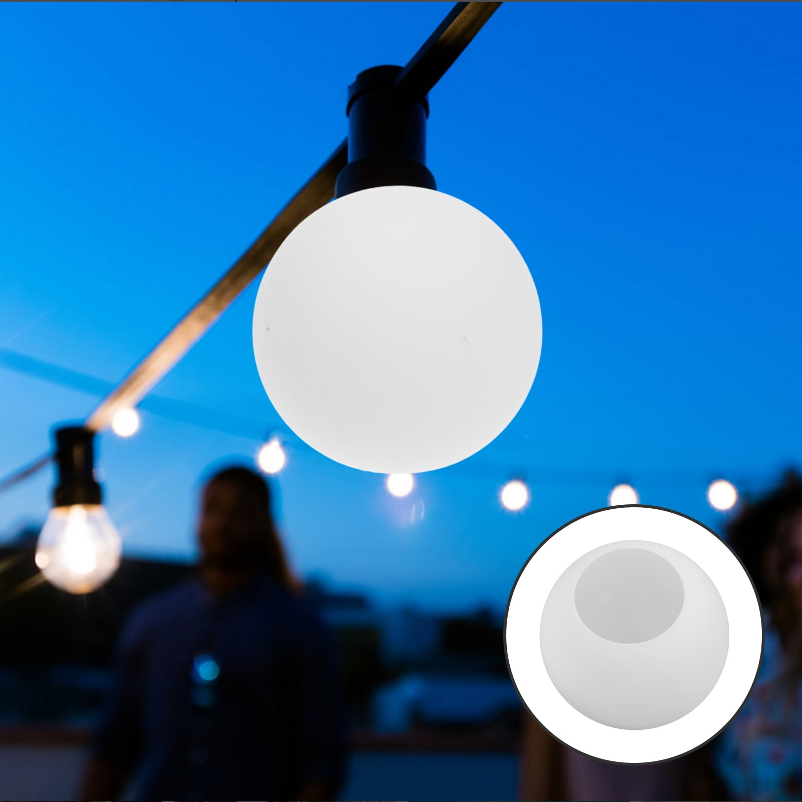 OUNONA Glass Lamp Shade Chandelier Replacement Shade Pendant Light ...