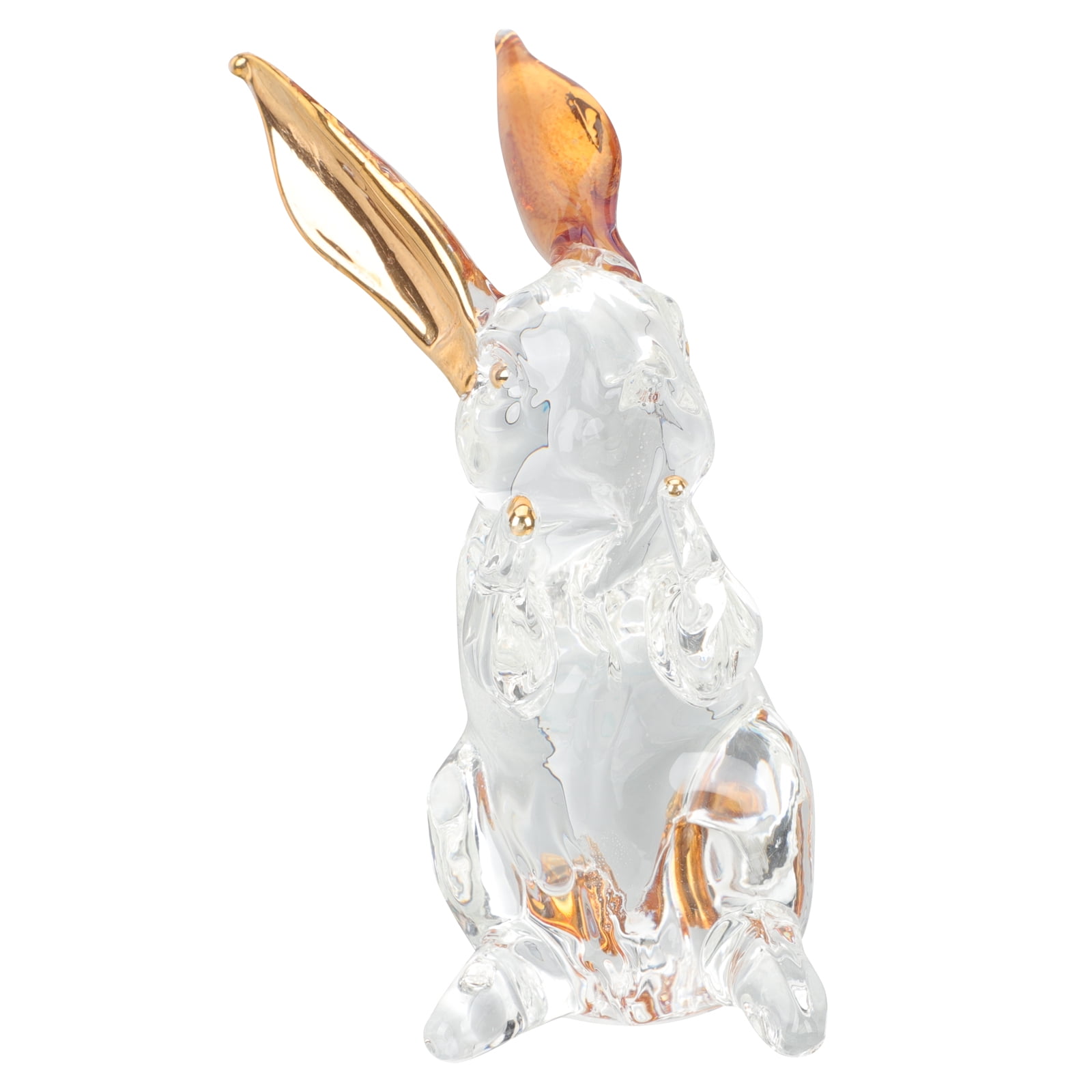 OUNONA Glass Rabbit Figurine Rabbit Bunny Figurine Collectibles Spring ...