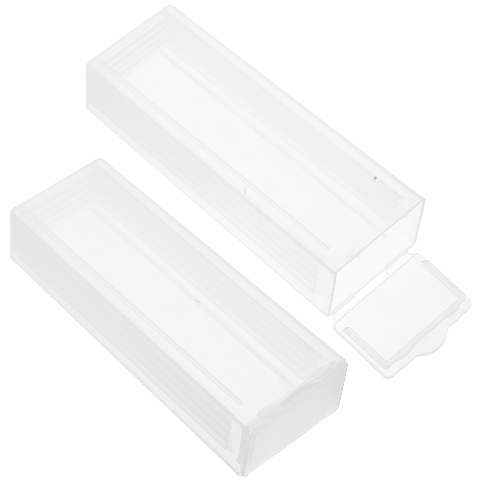 OUNONA Glass Slide Cases Plastic Rectangle Microscope Glass Holder for ...