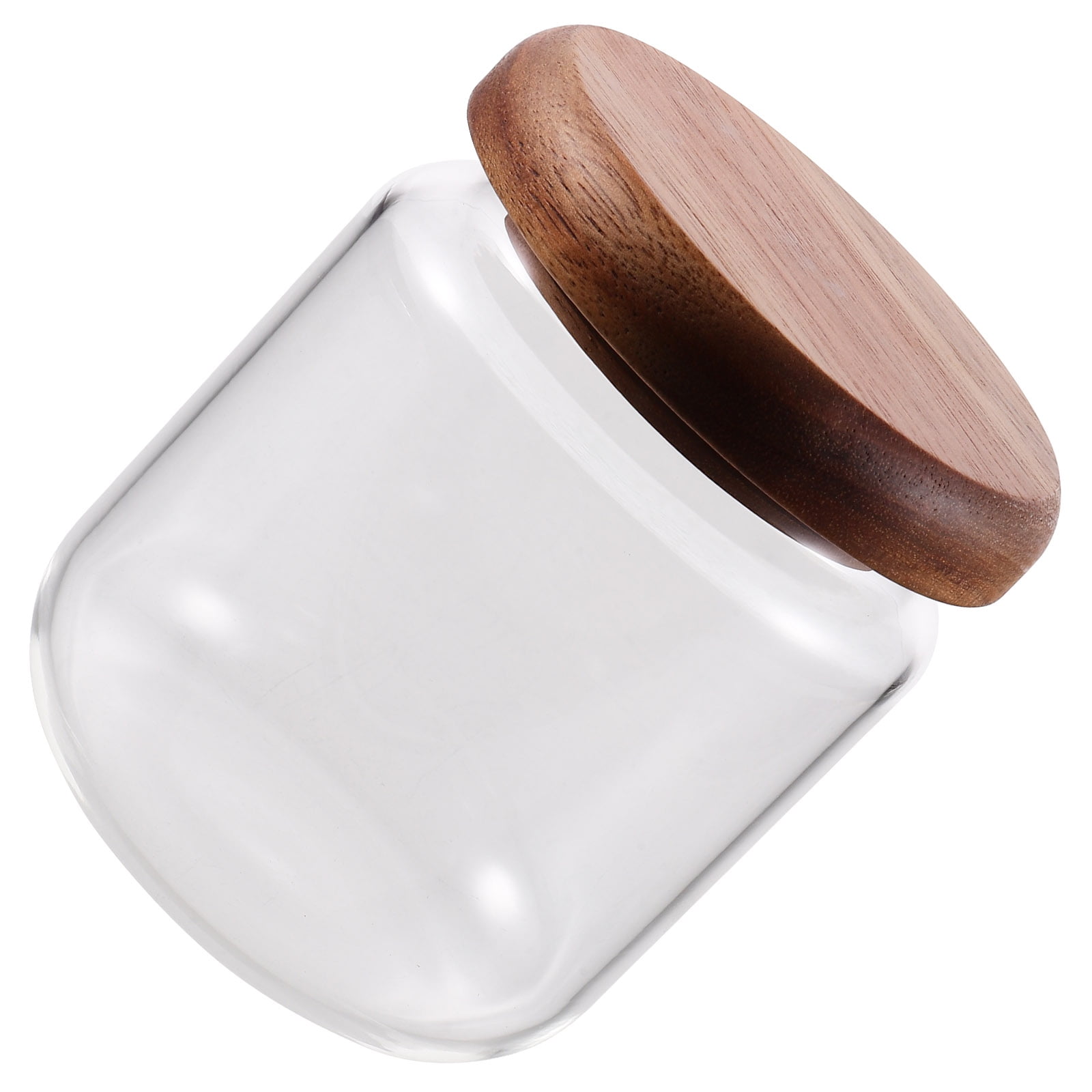 OUNONA Glass Tea Container Clear Storage Canister Glass Jar with Lid ...