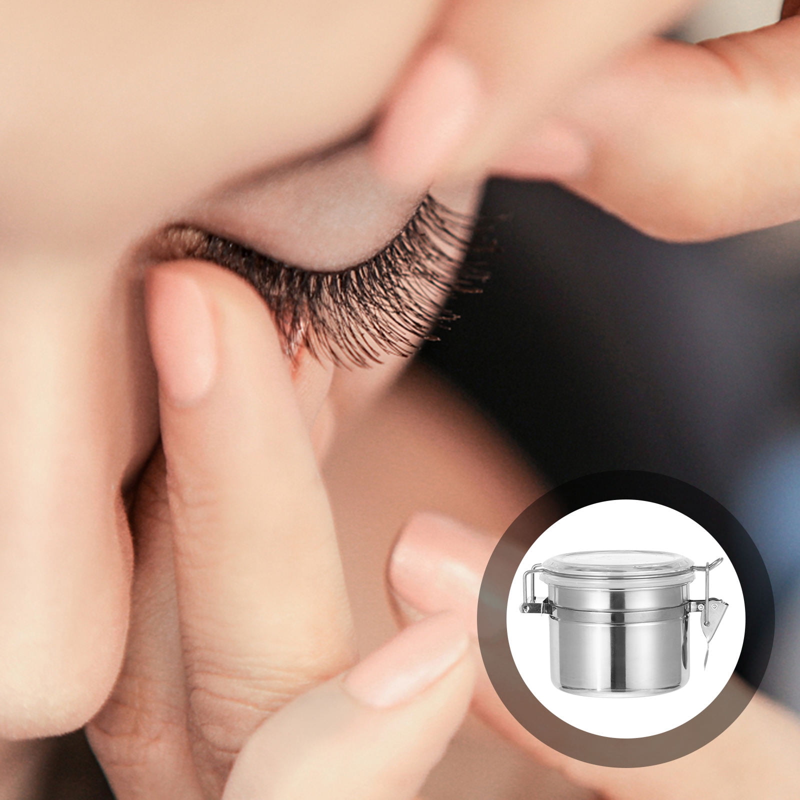 OUNONA Glue Storage Tank Airtight Adhesive Container Lash Canister ...