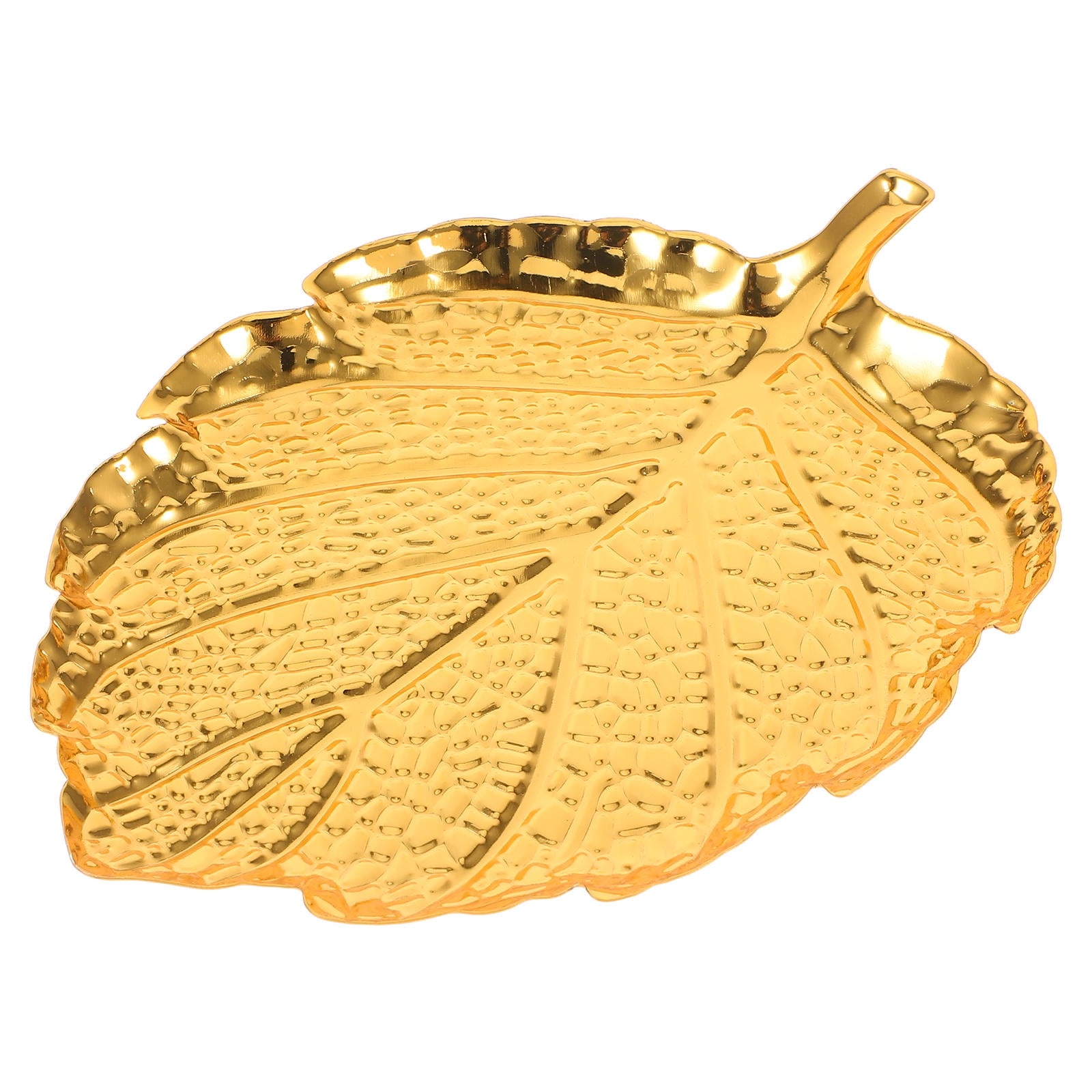 OUNONA Golden Centerpiece Platter Snack Candy Food Serving Tray Metal ...