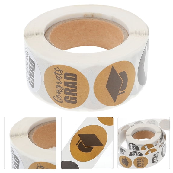 OUNONA Golden Graduation Themed Sealing Stickers Self Adhesive ...