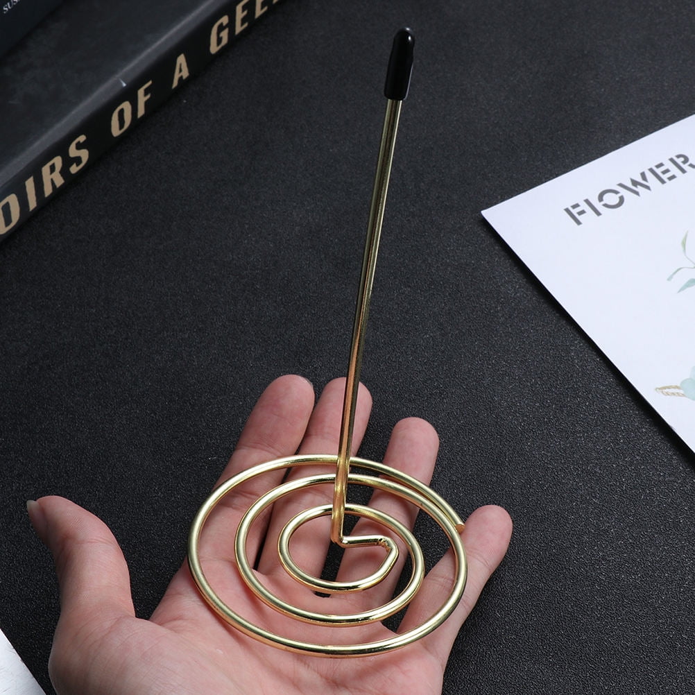 OUNONA Golden Metal Menu Summons Fork Invoice Holder Receipt Needle ...