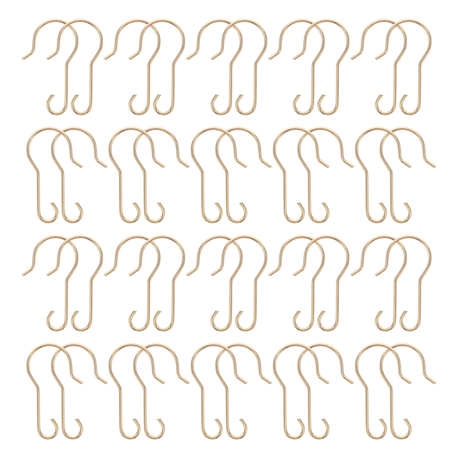OUNONA 100pcs Golden Metal Ornament Hooks for Photo Frames, Secure Hold ...