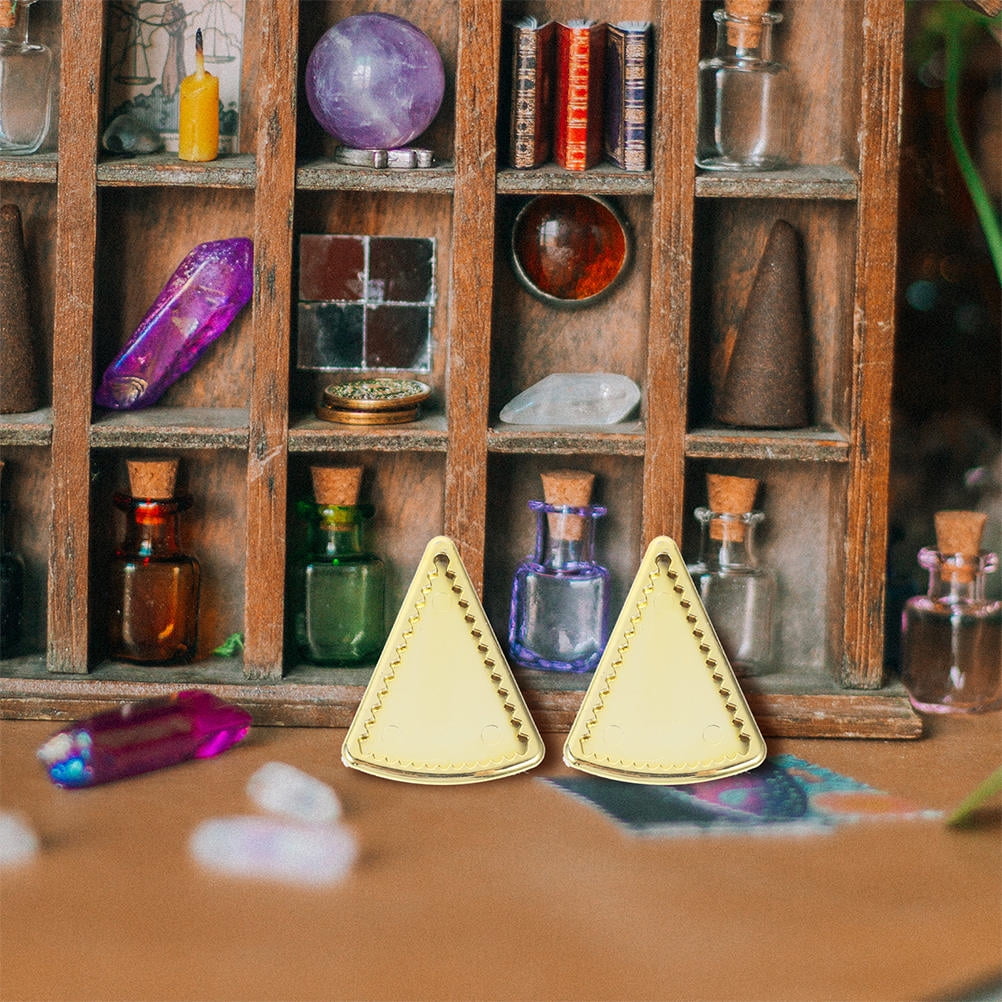 OUNONA Golden Miniature Plates for Dollhouse Kitchen Scene Decorations ...