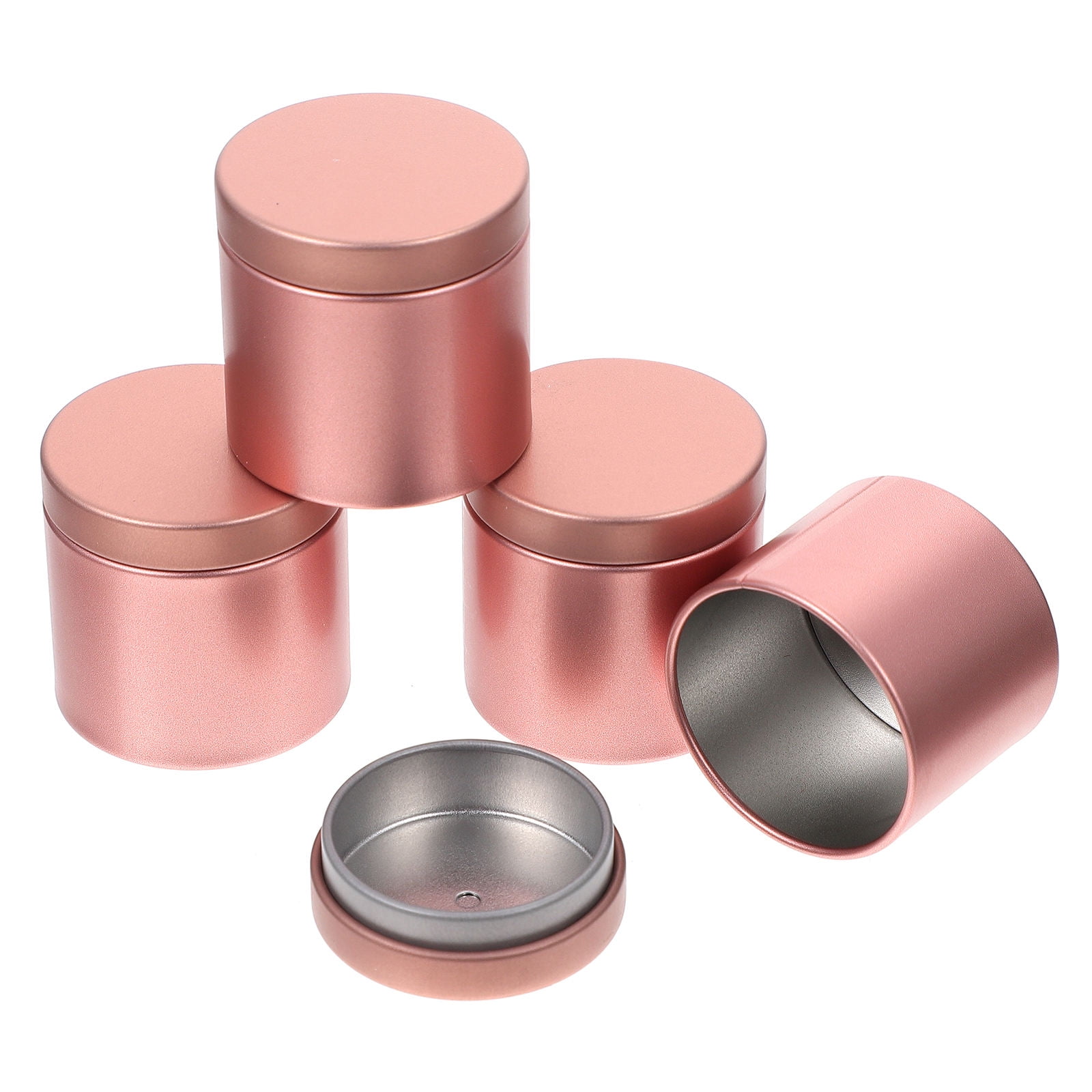 OUNONA Golden Tinplate Jars for Storage Sturdy Iron Containers Suitable ...