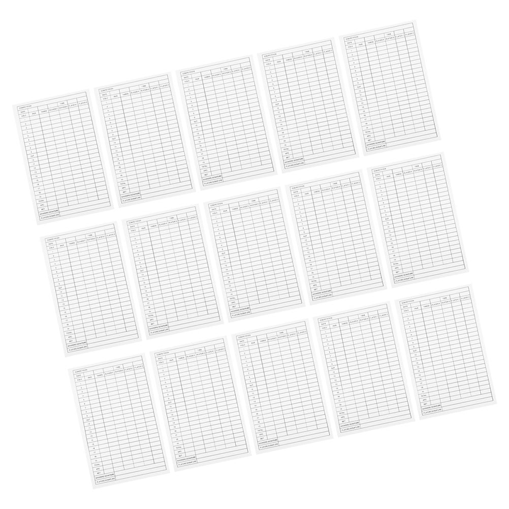 OUNONA 15 Pcs Golf Club Range Card Scorecard Pad White - Walmart.com