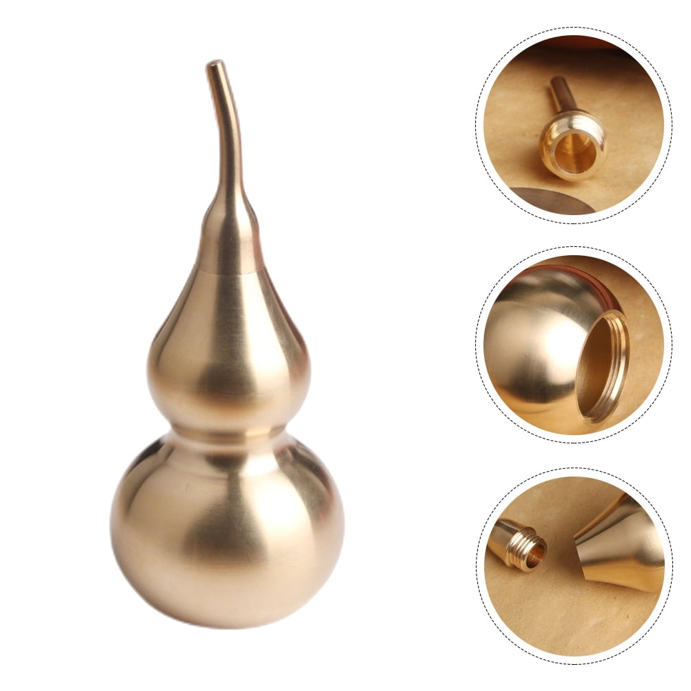 OUNONA Golden Copper Gourd Tabletop Decor for Home Office or Garden 3 5 ...