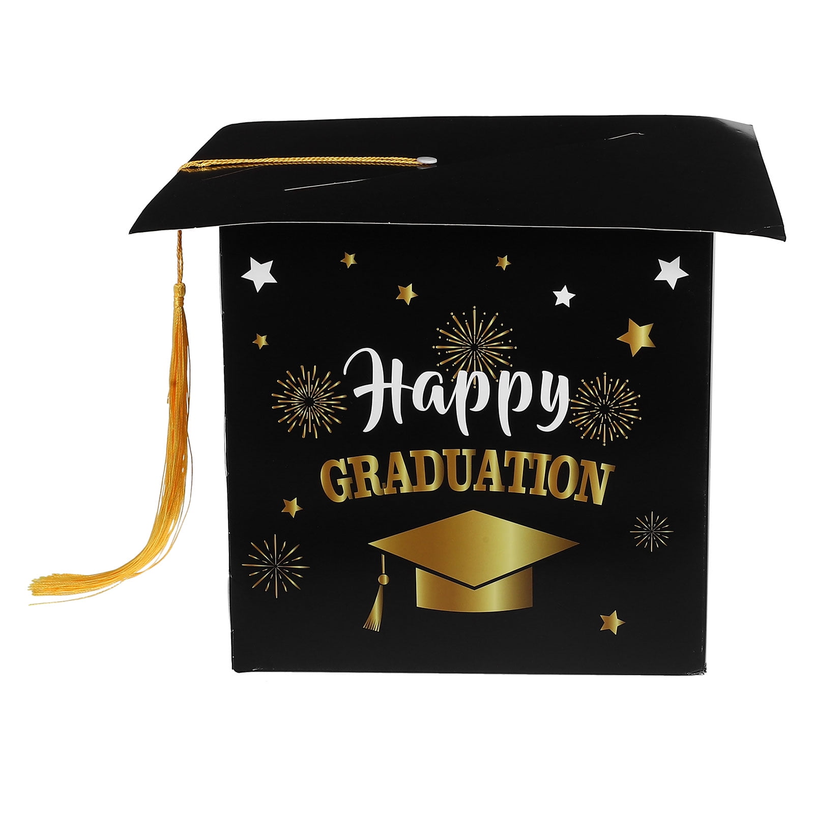 Tineasur Classic Black Graduation Ballot Box for Party Card and Message ...