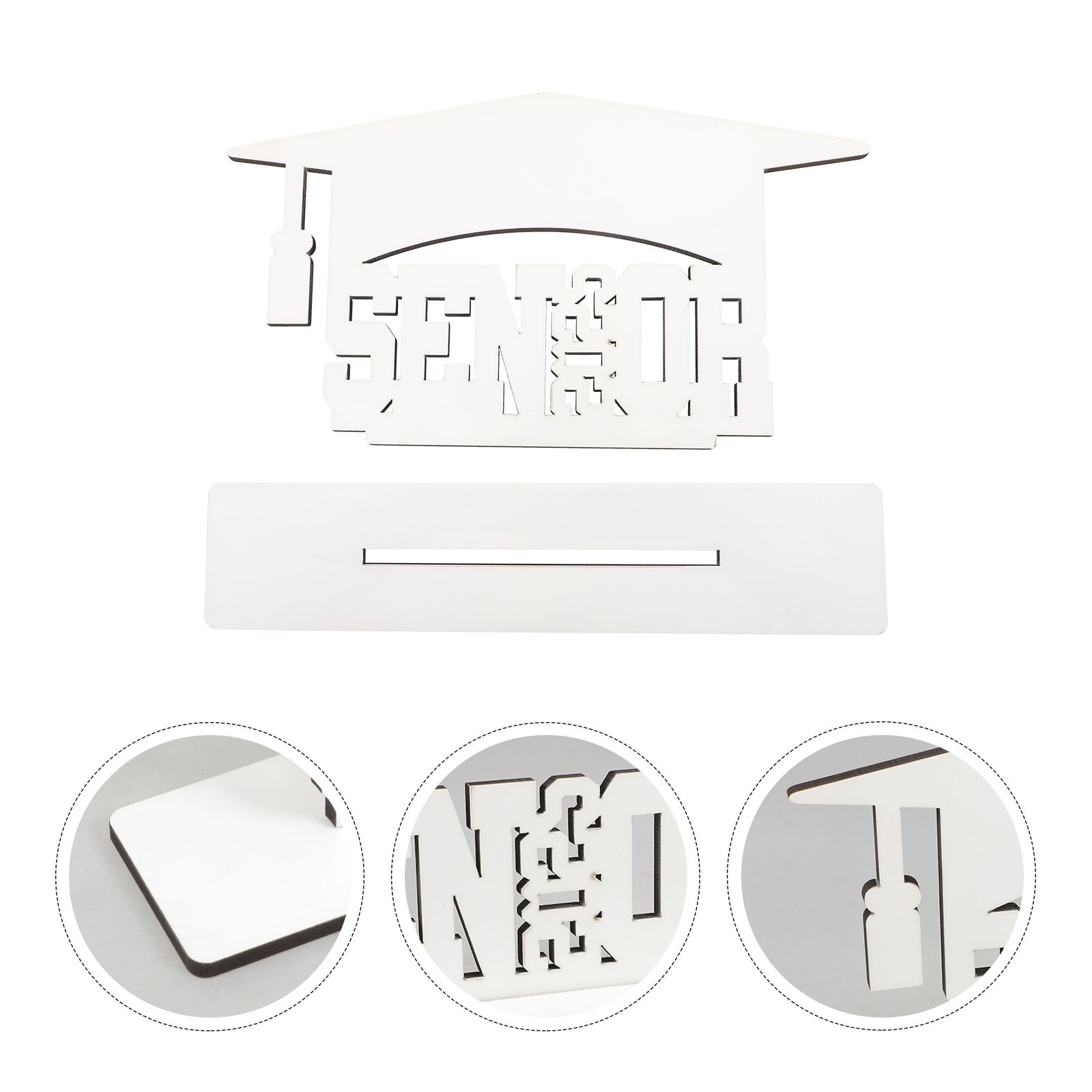OUNONA Graduation Table Sign Senior 2025 Decoration Diy Sublimation ...