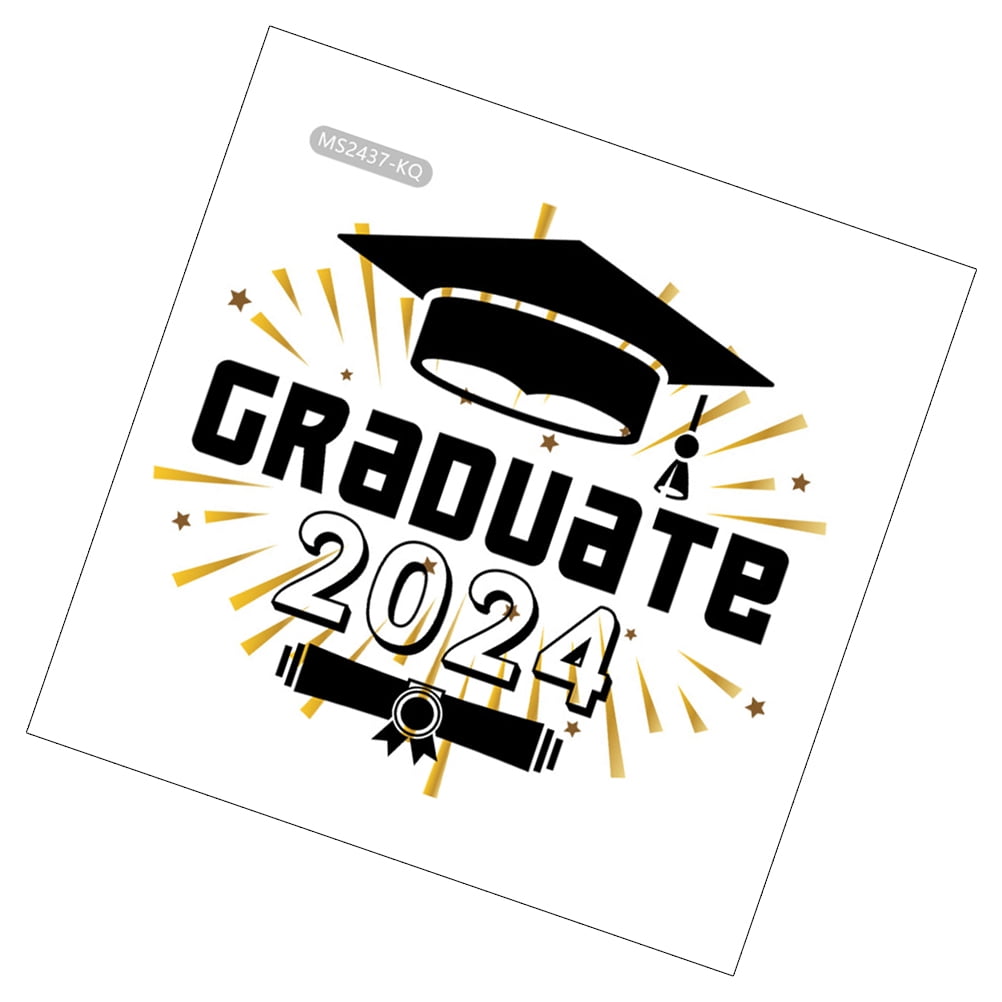OUNONA Graduation Themed Sticker Wall Decor Graduation Wall Decal ...