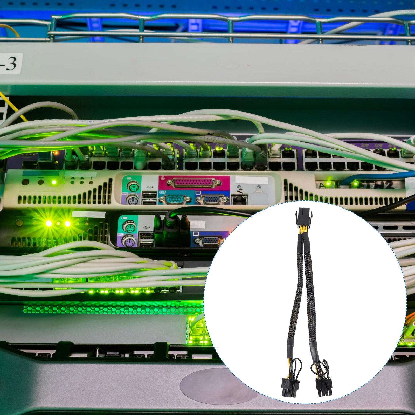 OUNONA Graphic Power Cord 6 Pin to Dual 8 Pin PCIe Adapter GPU Power ...