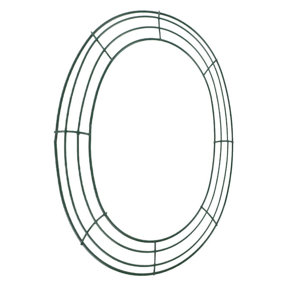 OUNONA Green Oval Wreath Frame for DIY Crafts Egg Shaped Wreath Frame ...