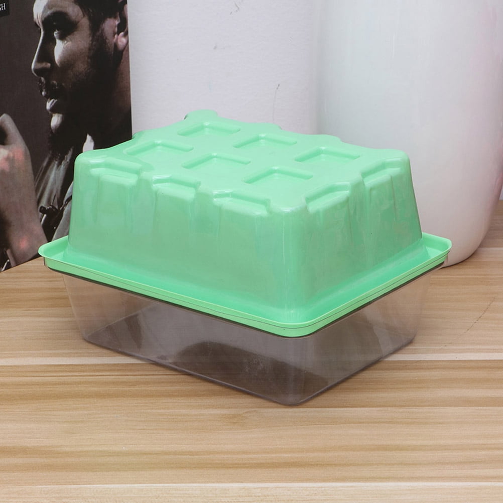 OUNONA Green Plastic sprouter with Transparent Lid for Planting 12Cells ...