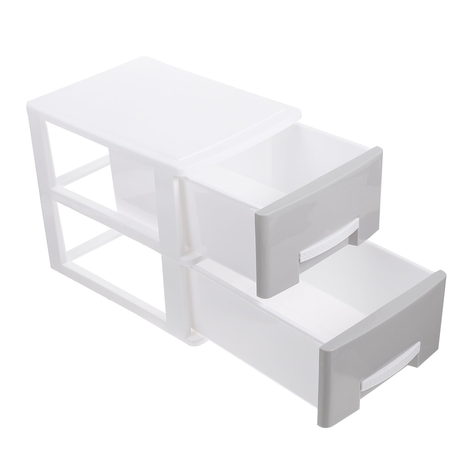 OUNONA Grey Plastic Storage Drawers for Sundries Organization ...