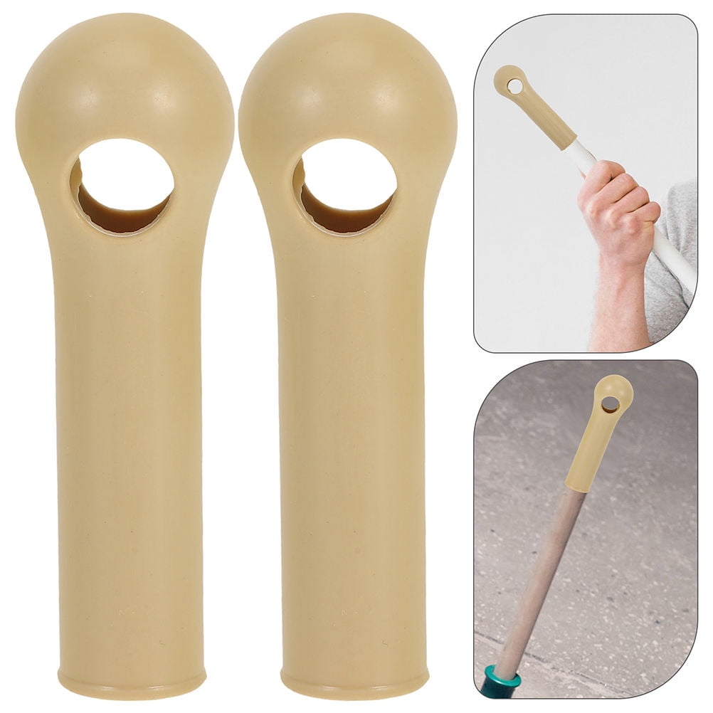 OUNONA 4 Pcs Dustpan Broom Handle Plastic End Cap Replacement Handle ...