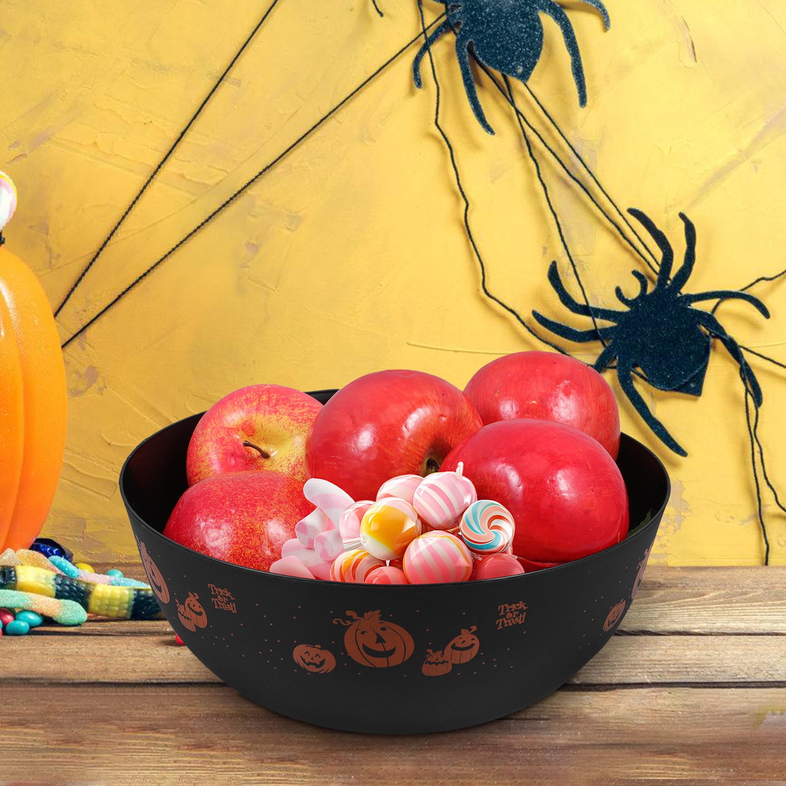 OUNONA Halloween Candy Bowls Plastic Food Spooky Giant Child Black ...
