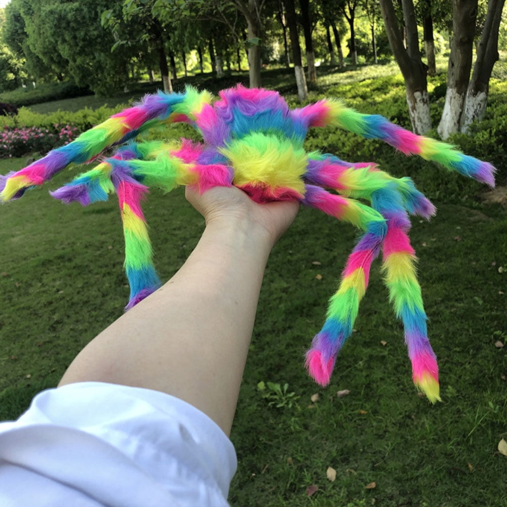 OUNONA Halloween Spider Colorful Decoration Party Fun Prop - Walmart.com