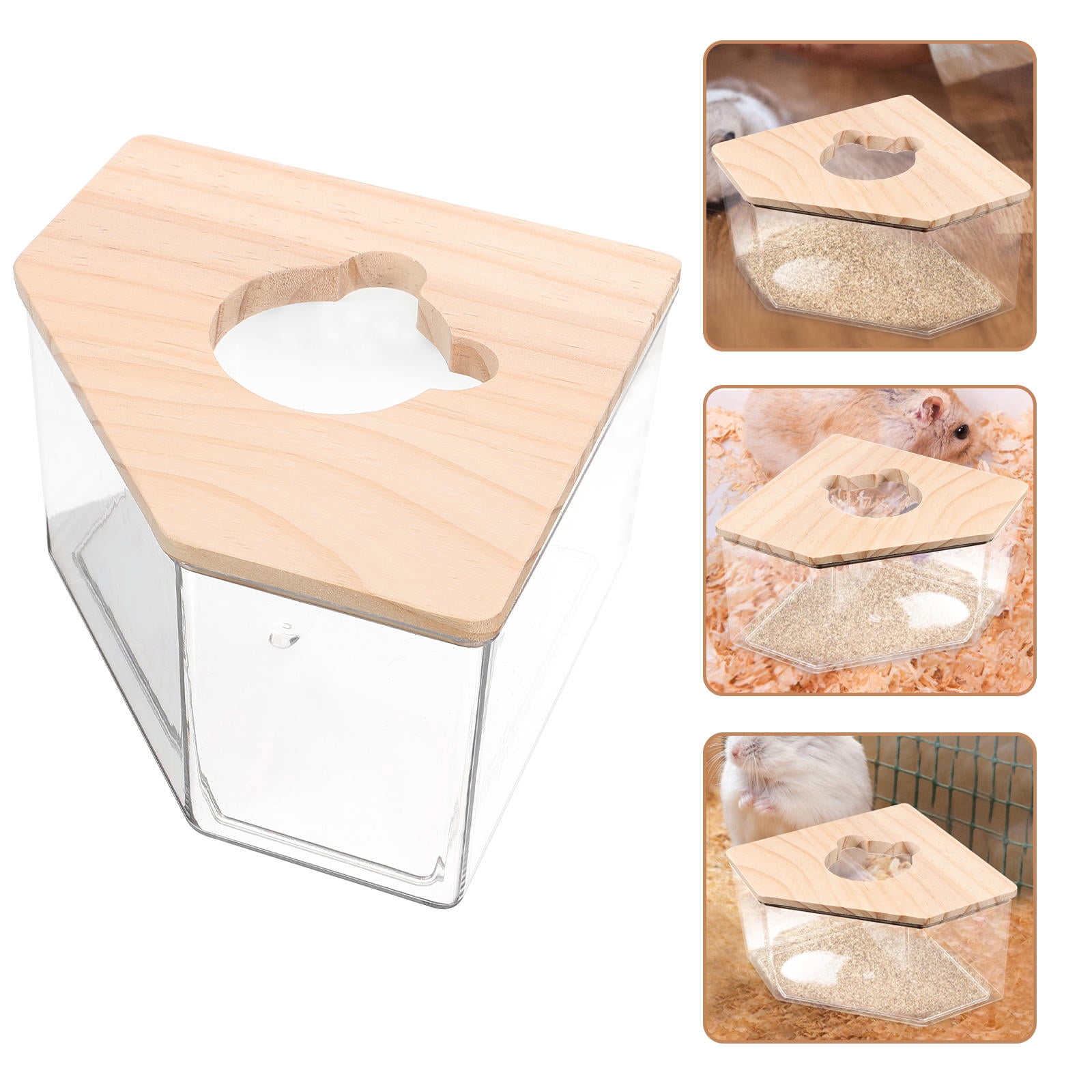 OUNONA Hamster Dust Bath Accessories Room Small Pet Sand Digging Toy ...