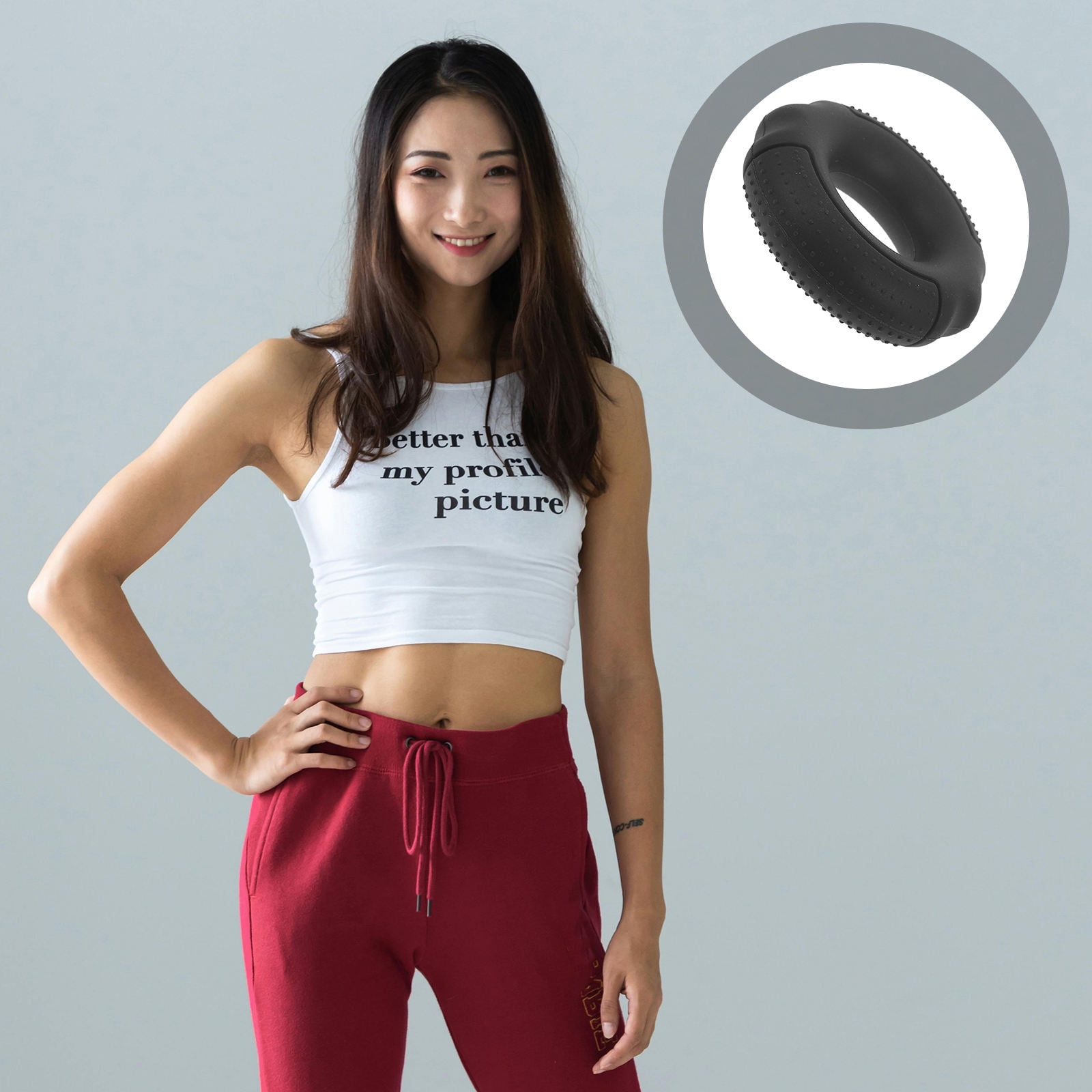 OUNONA Hand Grip Strengthener Grip Strength Ring Forearm Grip Workout ...