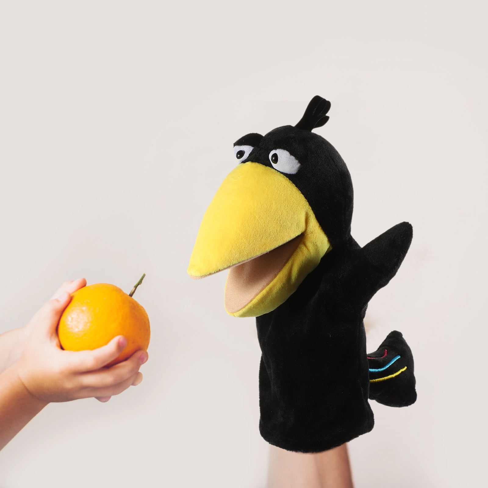 OUNONA Hand Puppet Cartoon Crows Hand Puppet Kid Interactive Hand ...