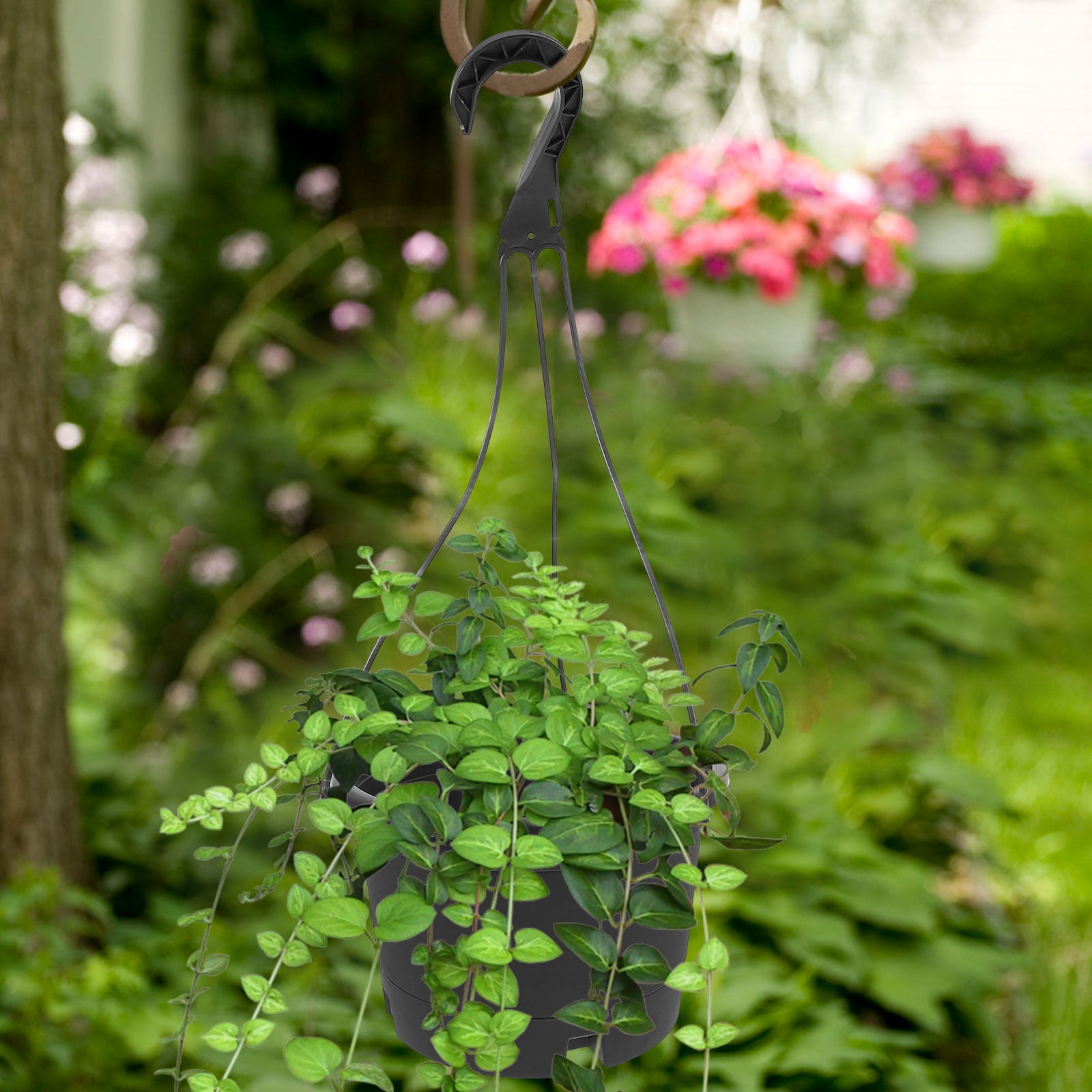 OUNONA Hanging Plant Container Plastic Hanging Planter Garden Hanging ...