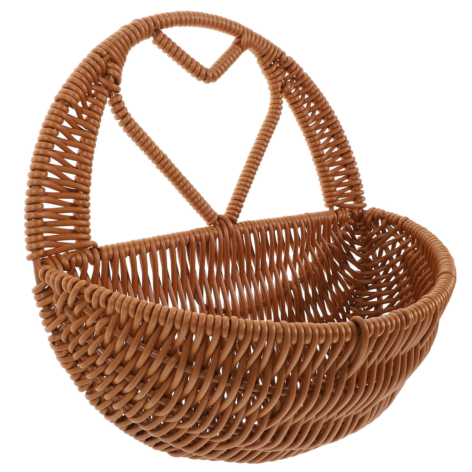 OUNONA Hanging Woven Basket Small Hanging Basket for Plants Wall Woven ...